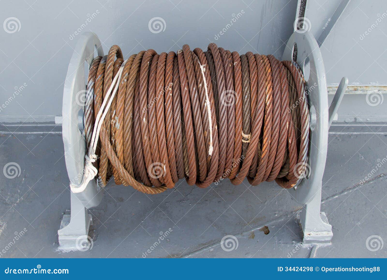 Roll of cable rust stock photo. Image of industrial, bend - 34424298