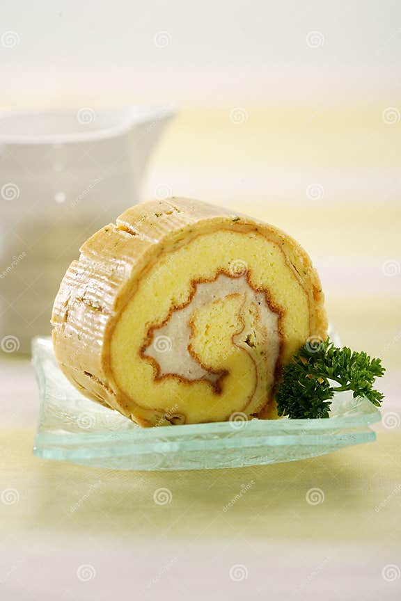 Roll cake stock image. Image of lemon, delicious, dessert - 21374929