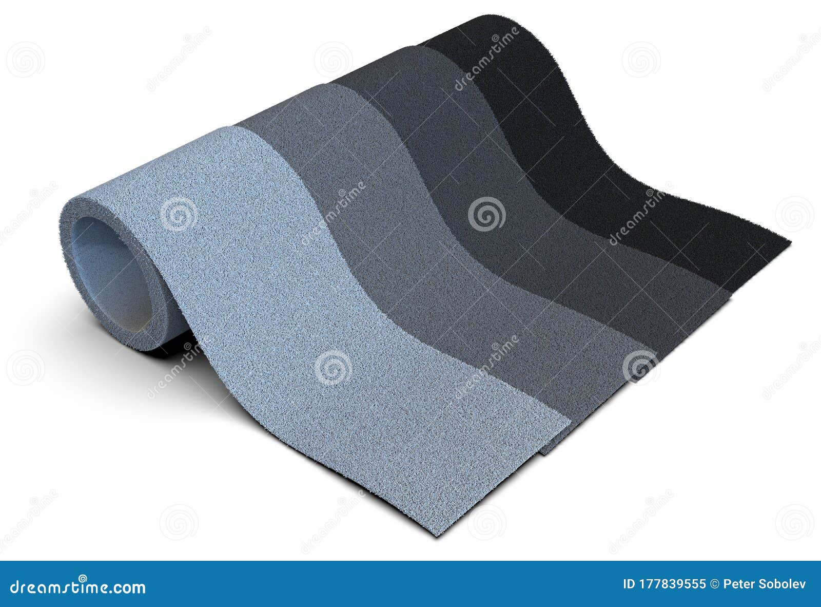 Roll of carpet stock image. Image of swatch, rendering - 177839555