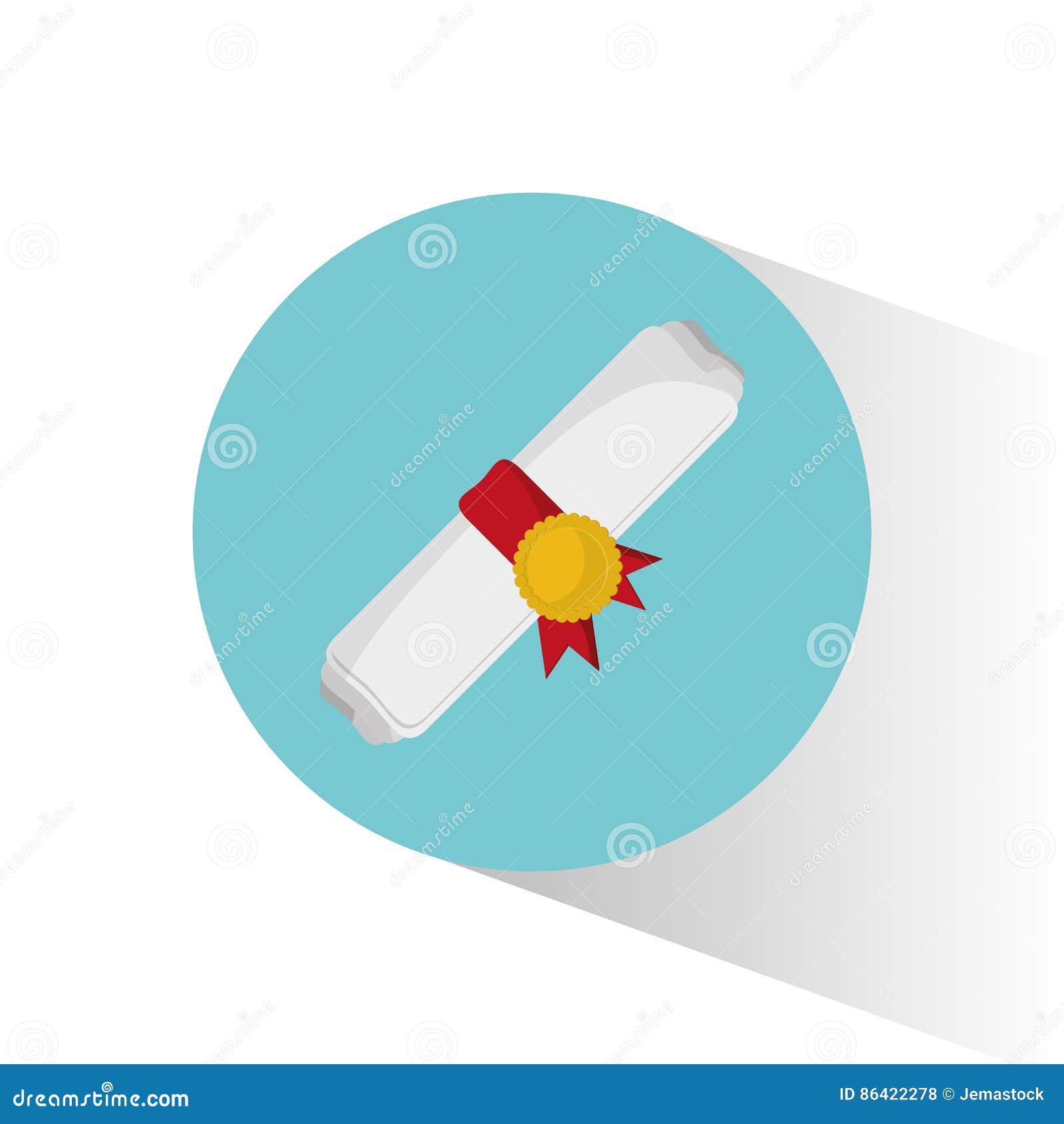 Roll Certificate Education Graduation Stock Vector - Illustration of ...