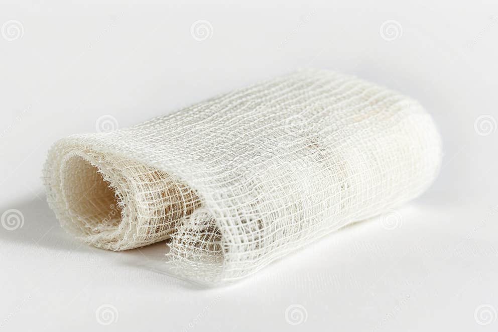 A Roll of Cloth Laid Out on a White Surface Stock Illustration ...