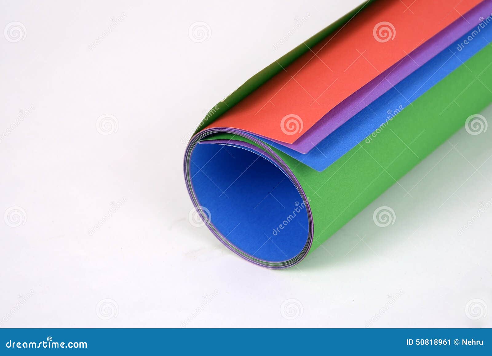 Roll of color paper stock image. Image of backdrop, create - 50818961