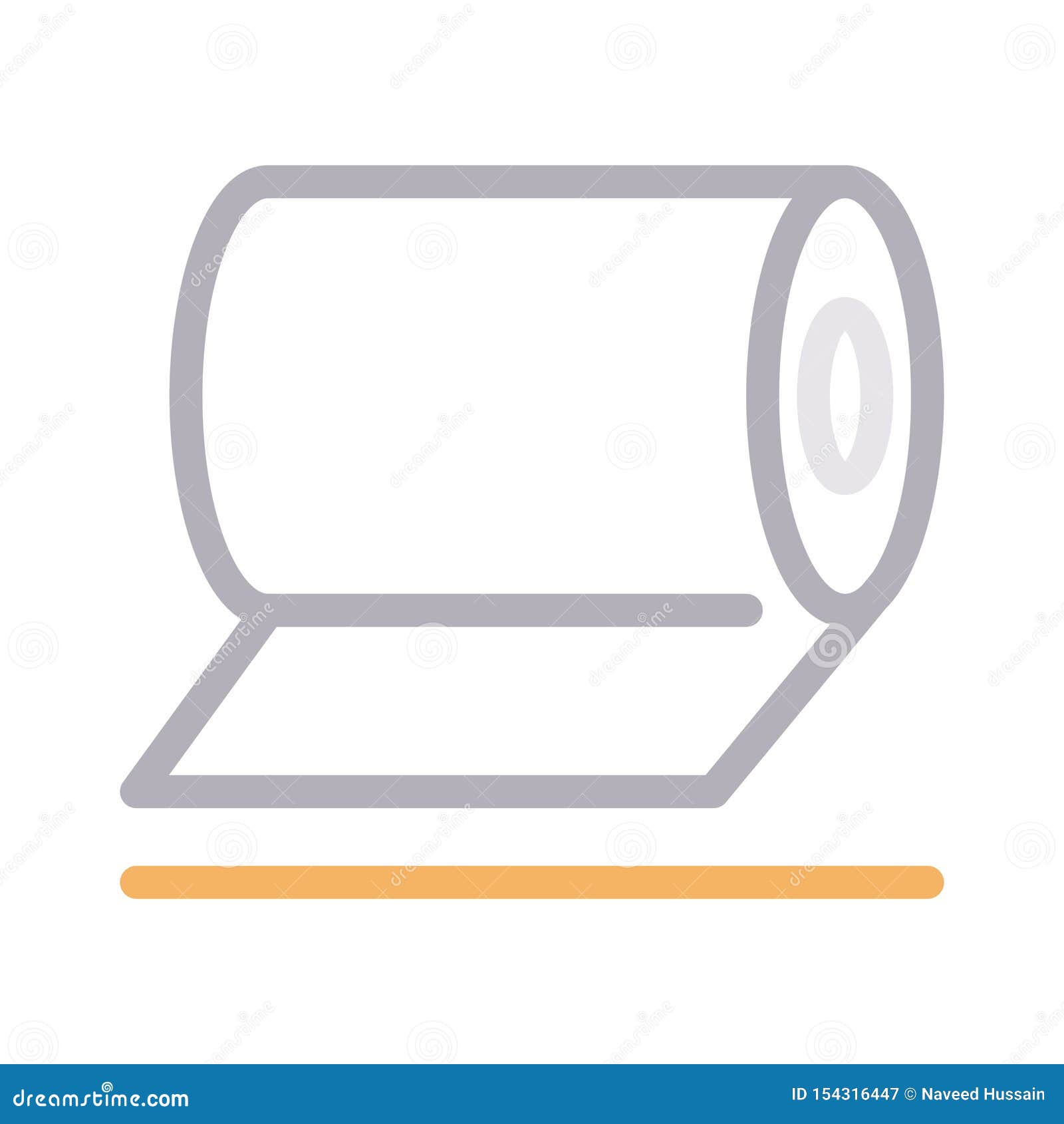 Roll Colour Line Vector Icon Stock Vector - Illustration of design ...