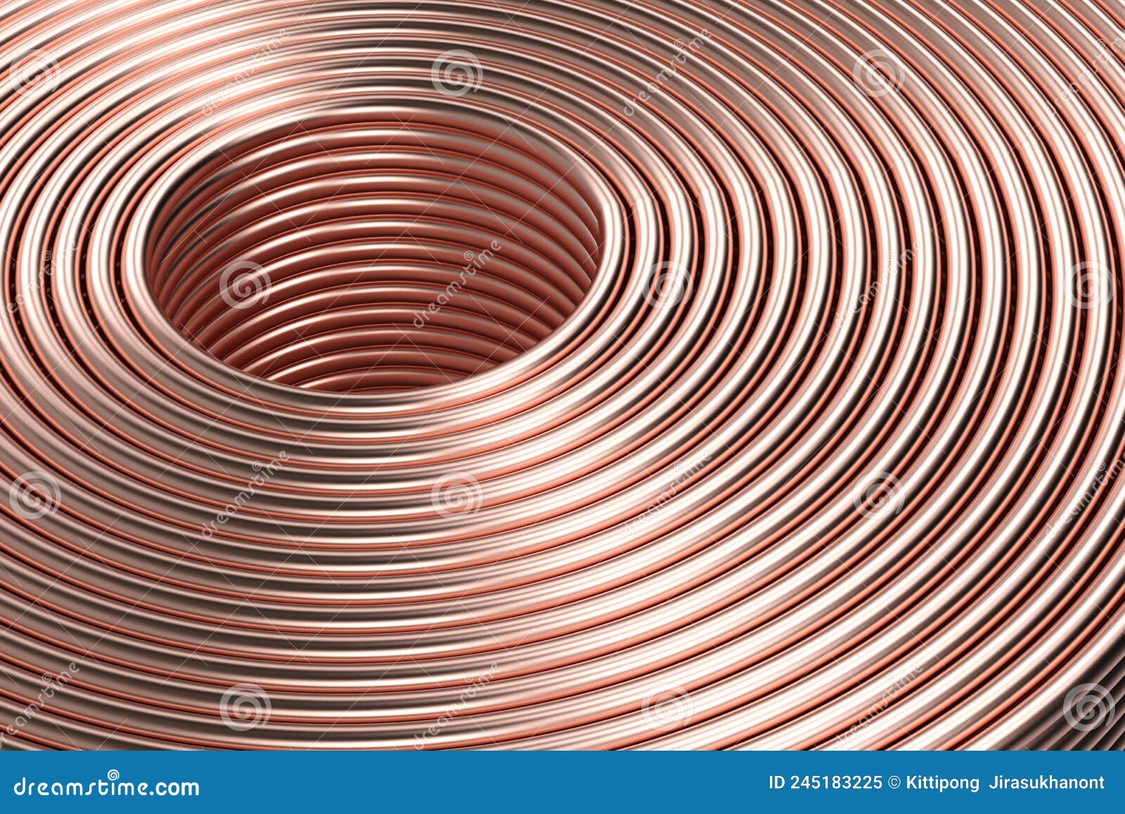 Roll of Copper Wire or Bronze Cable Stock Illustration - Illustration ...