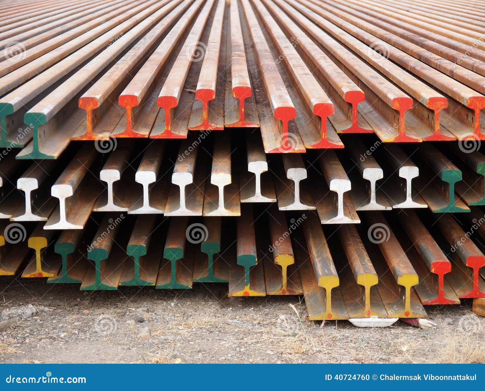 Roll of Corroded Railway Steel Beams Stock Photo - Image of corroded ...