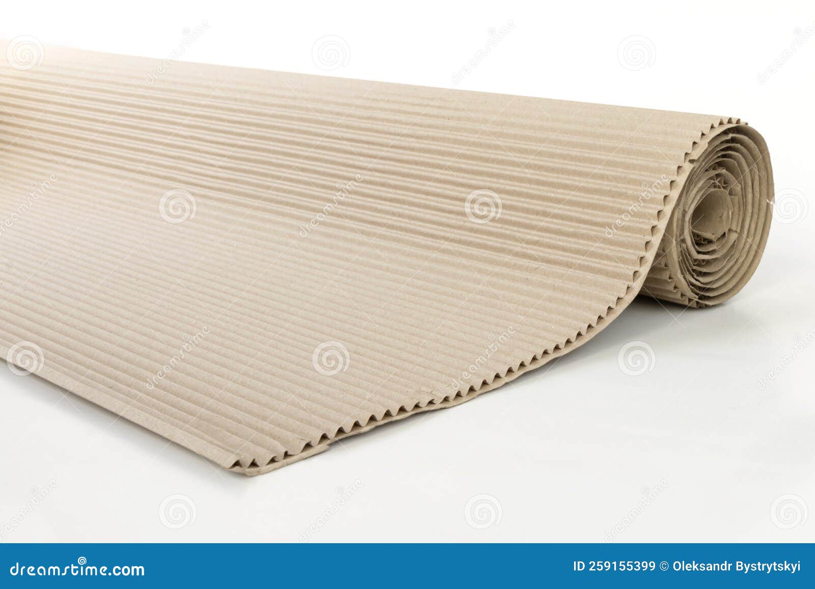 Roll of Corrugated Cardboard Isolated on White Background Stock Image ...
