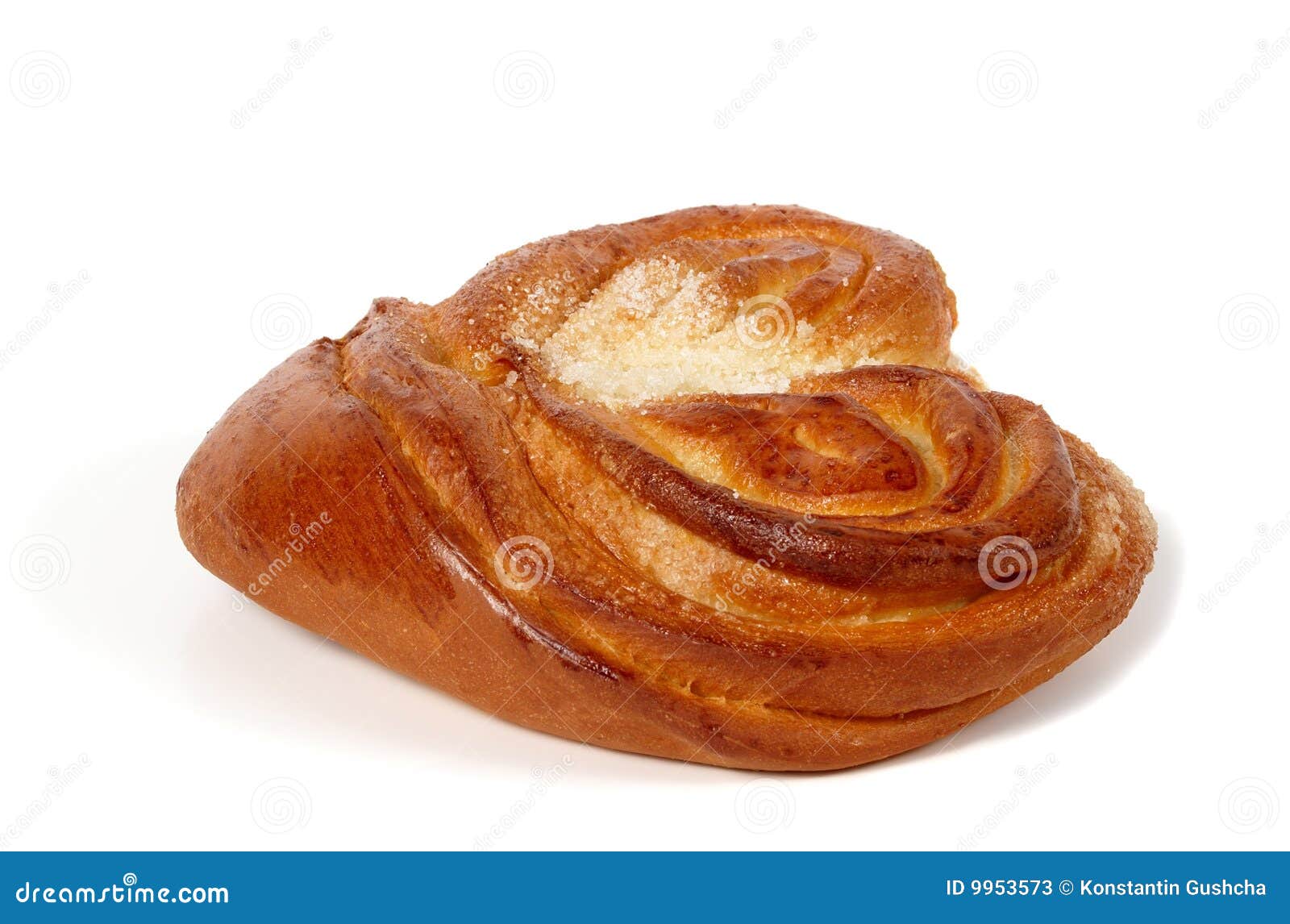 Roll covered by sugar stock image. Image of pastry, isolated - 9953573
