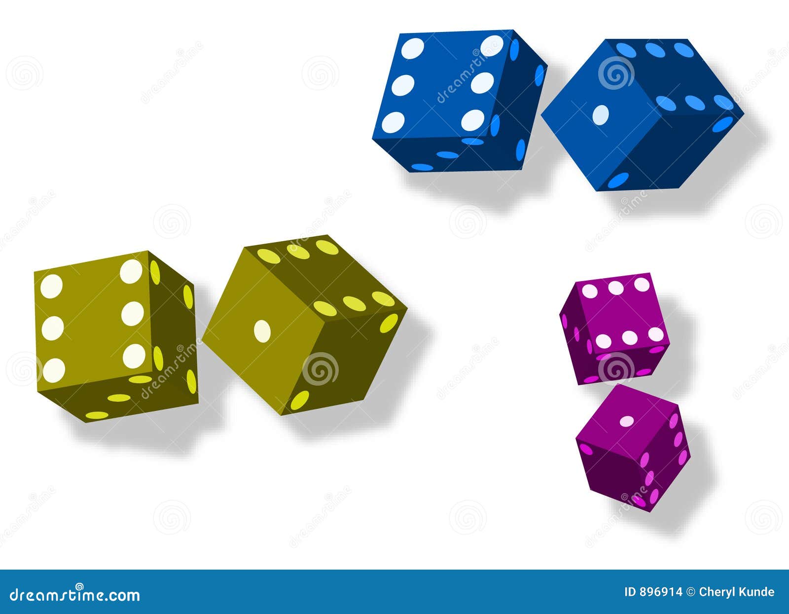 Roll the Dice stock illustration. Illustration of gambling - 896914