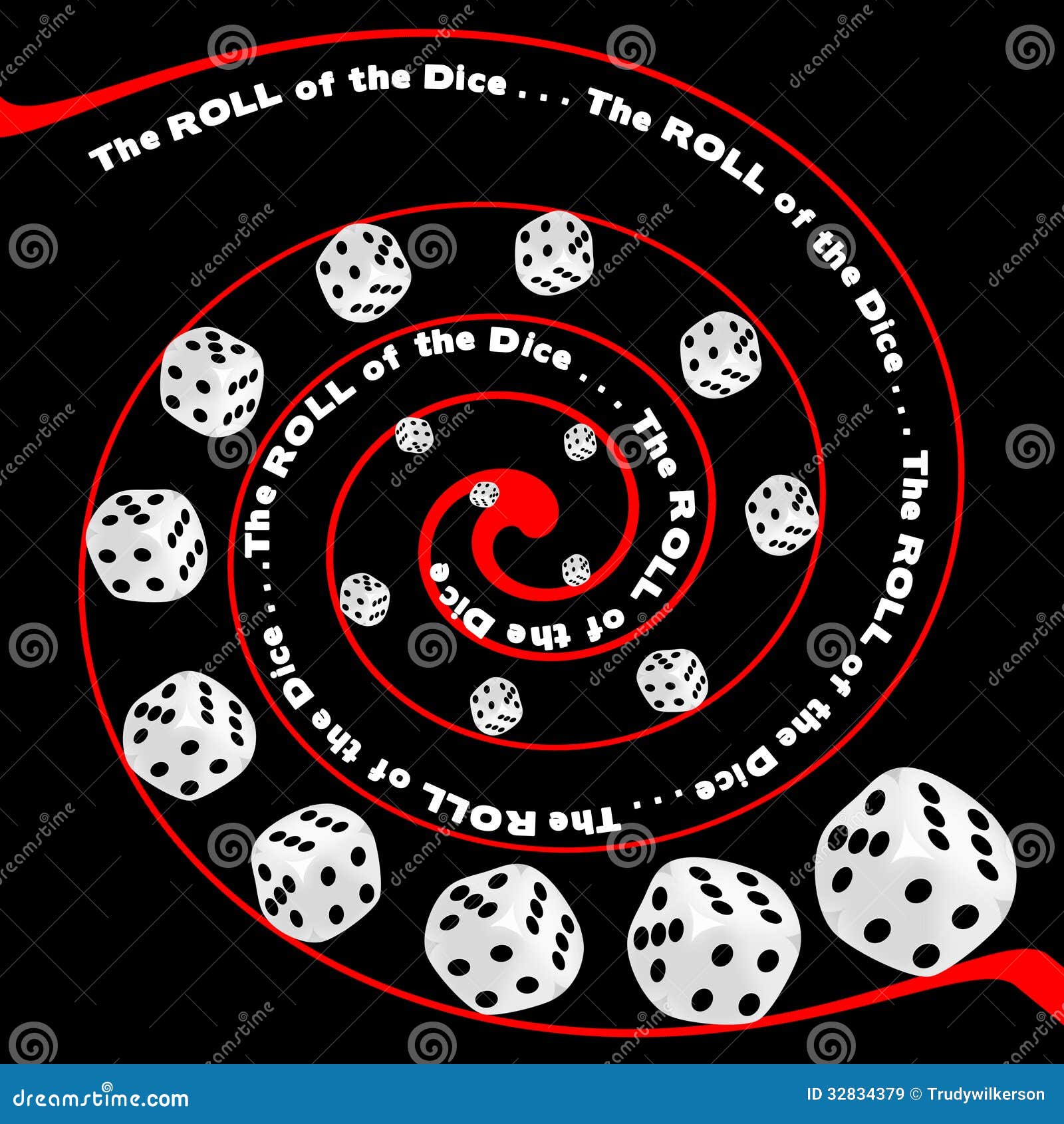 Roll of the Dice Concept stock illustration. Illustration of money ...