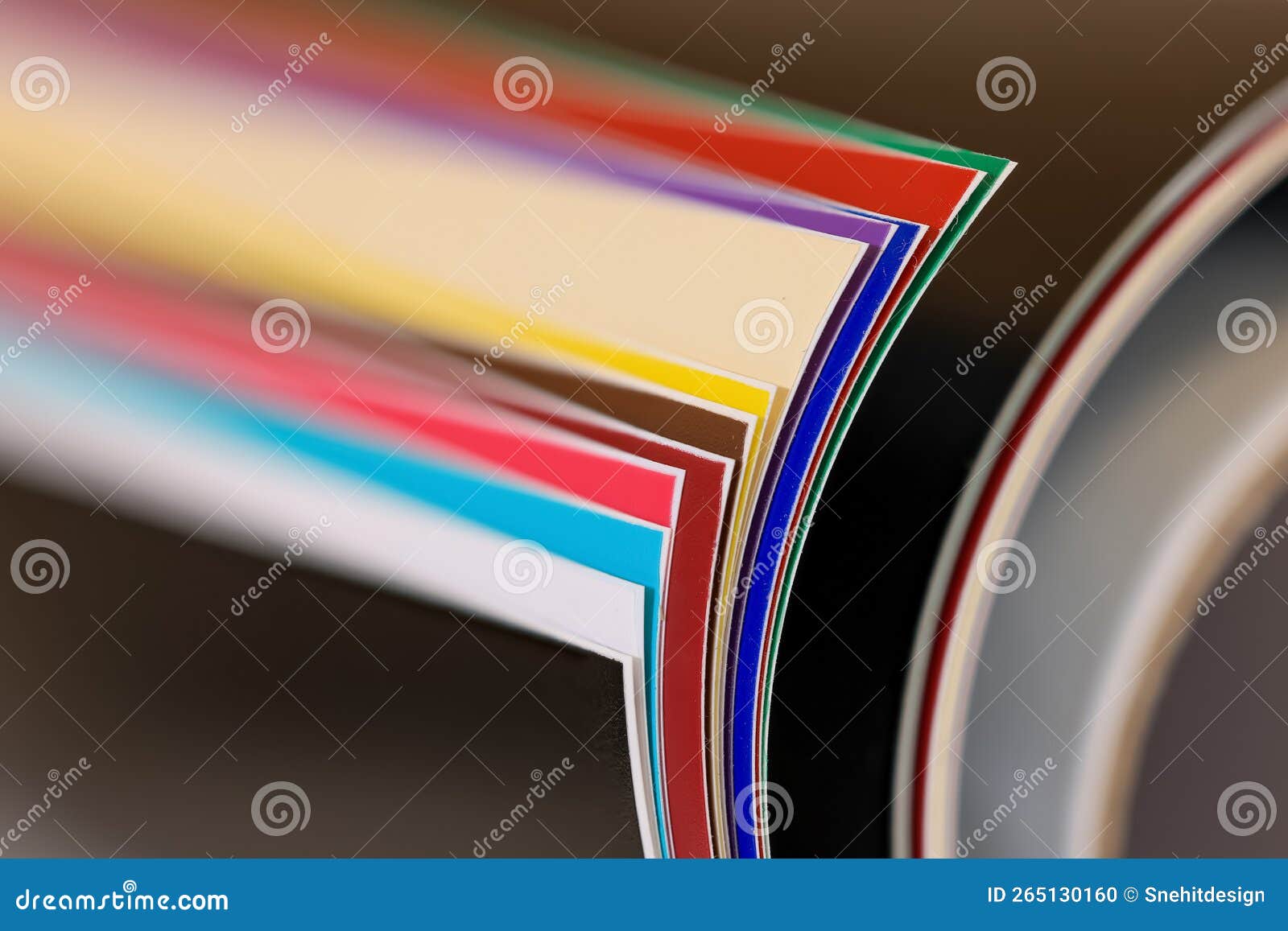 Roll of Different Color Vinyl Sheets, Selective Focus Stock Photo ...