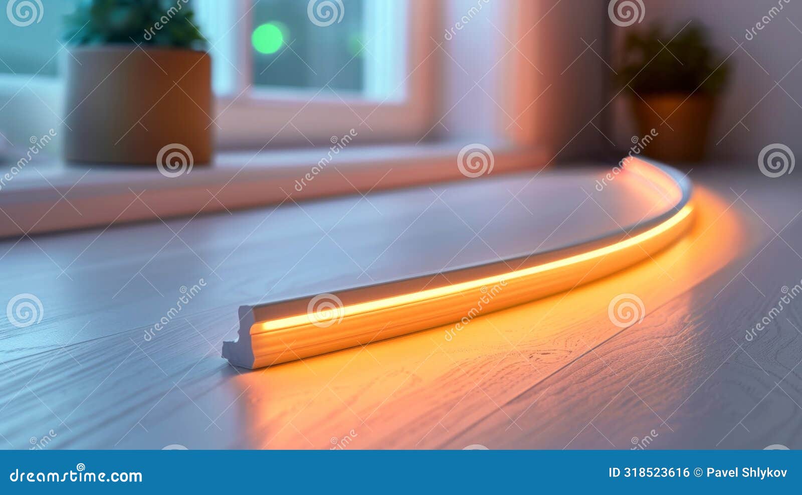 Roll of Diode Strip, Led Lighting in Interior Stock Photo - Image of ...
