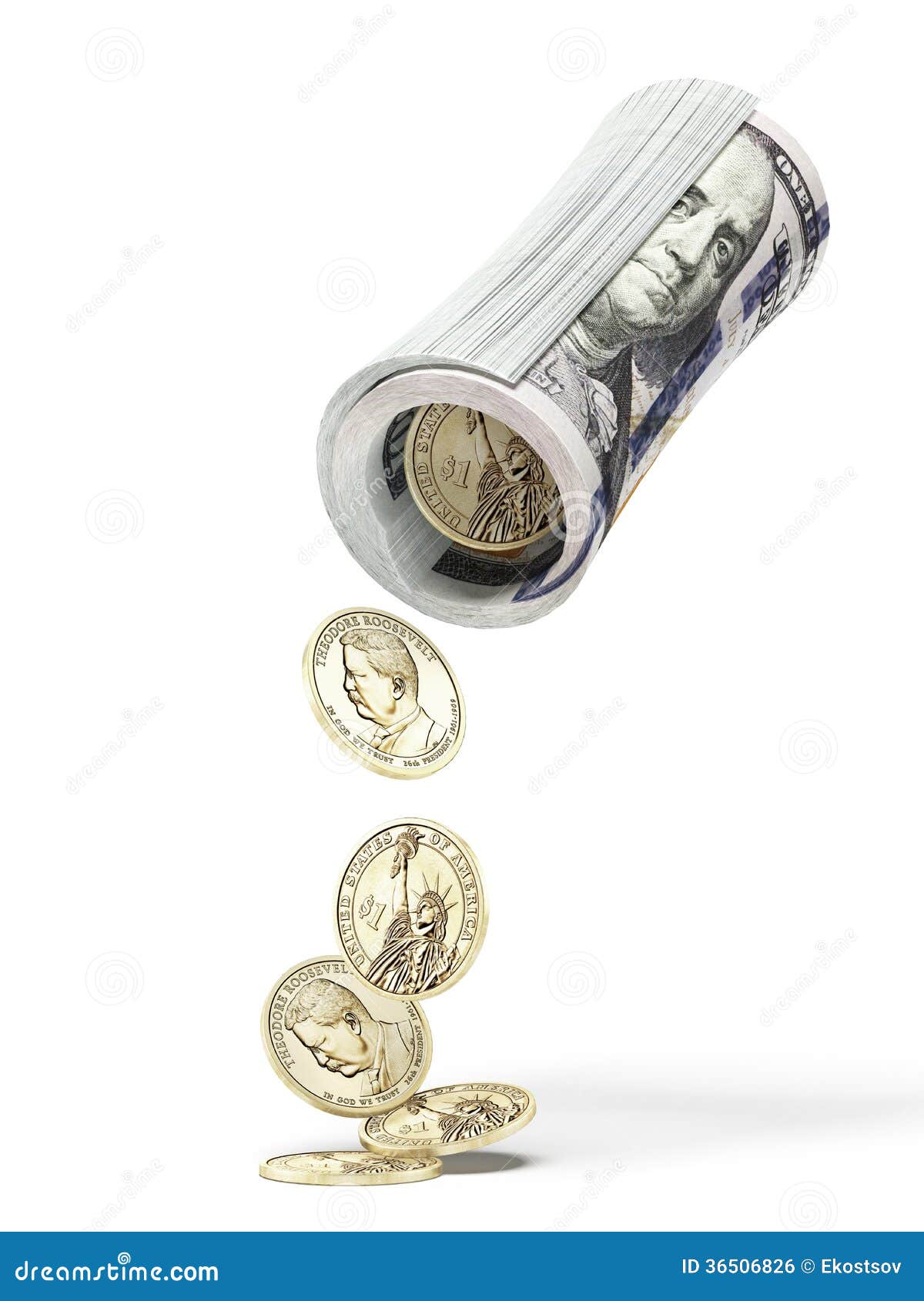Roll Of Dollar Coins