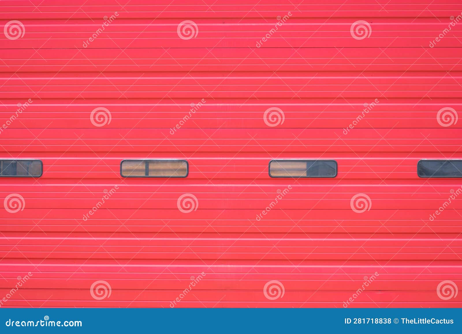 Vintage Firehouse In City Bright Red Doors & Brick Wall Royalty-Free ...