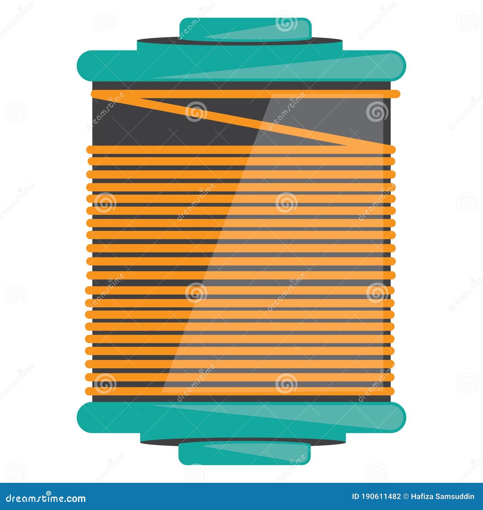 Roll of Electrical Cable. Vector Illustration Decorative Design Stock ...