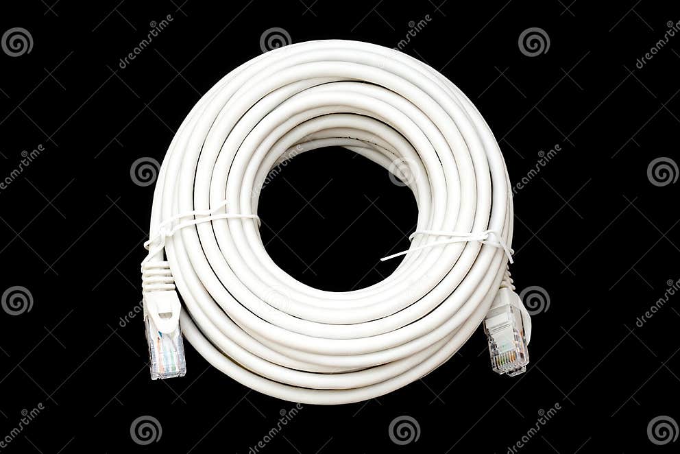 Roll of ethernet cable stock image. Image of network - 235559883