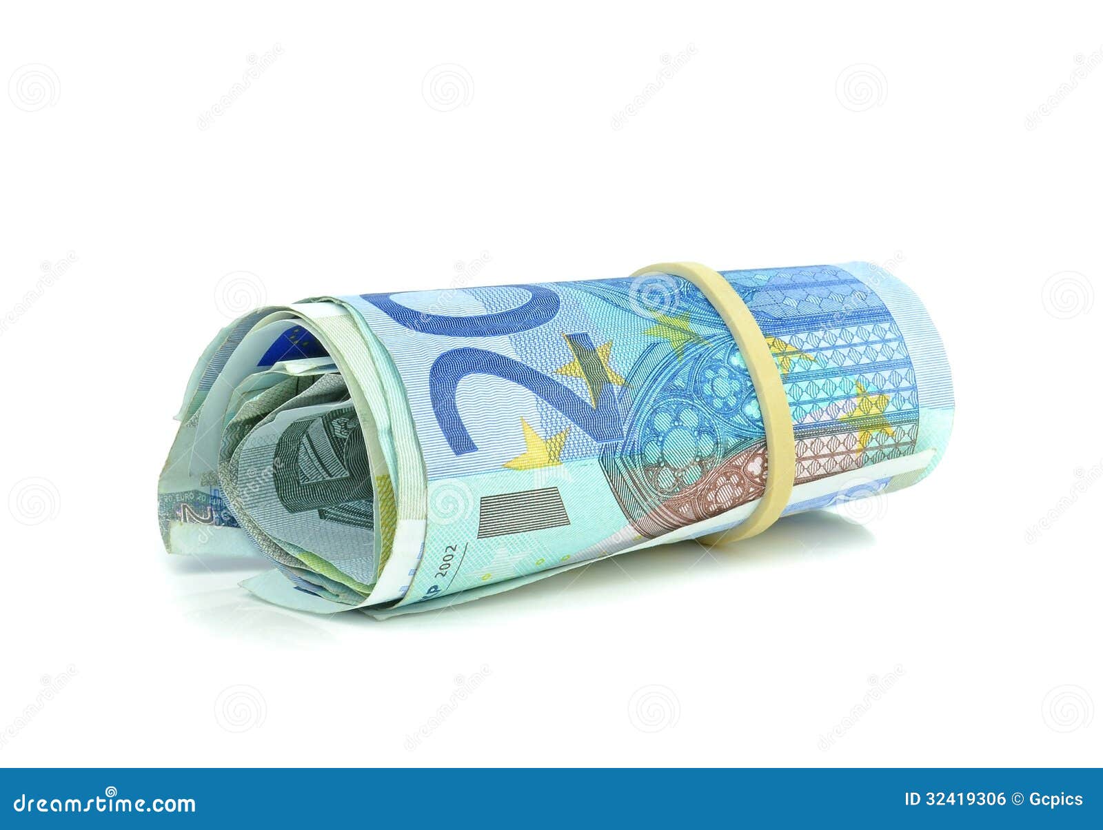 A Roll of Euro Money Banknotes Stock Photo - Image of bill, roll: 32419306