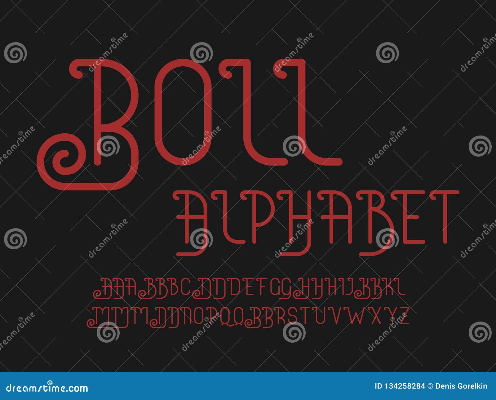 Roll font. Vector alphabet stock vector. Illustration of typography ...