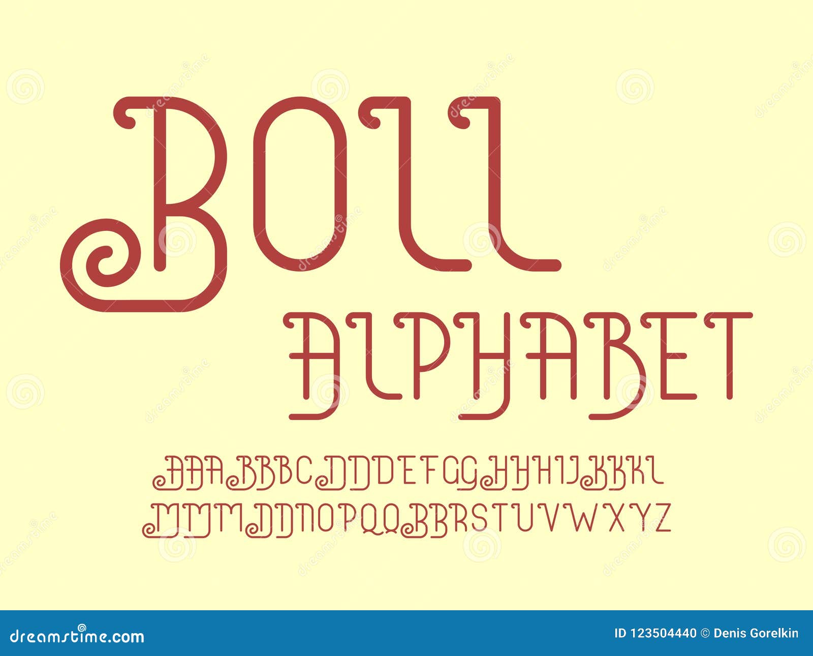 Roll font. Vector alphabet stock vector. Illustration of graphic ...