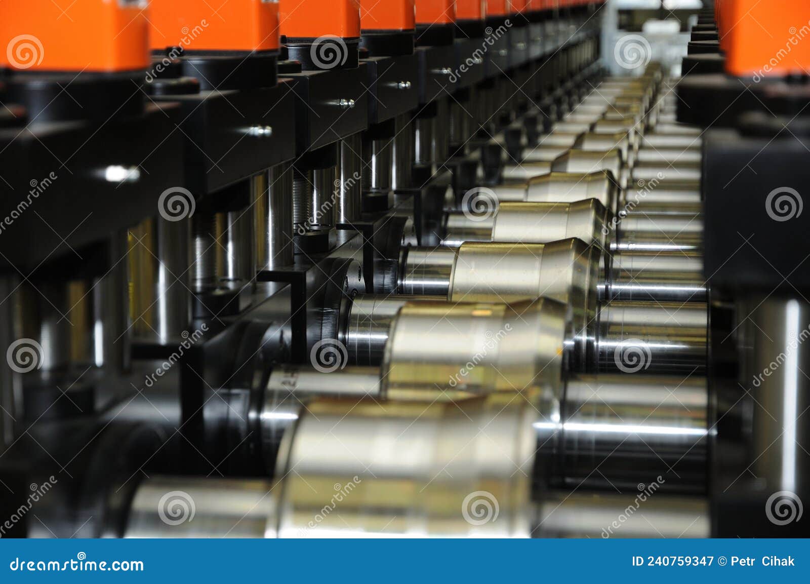 Roll Forming Production Line Tools Stock Image - Image of form, roll ...
