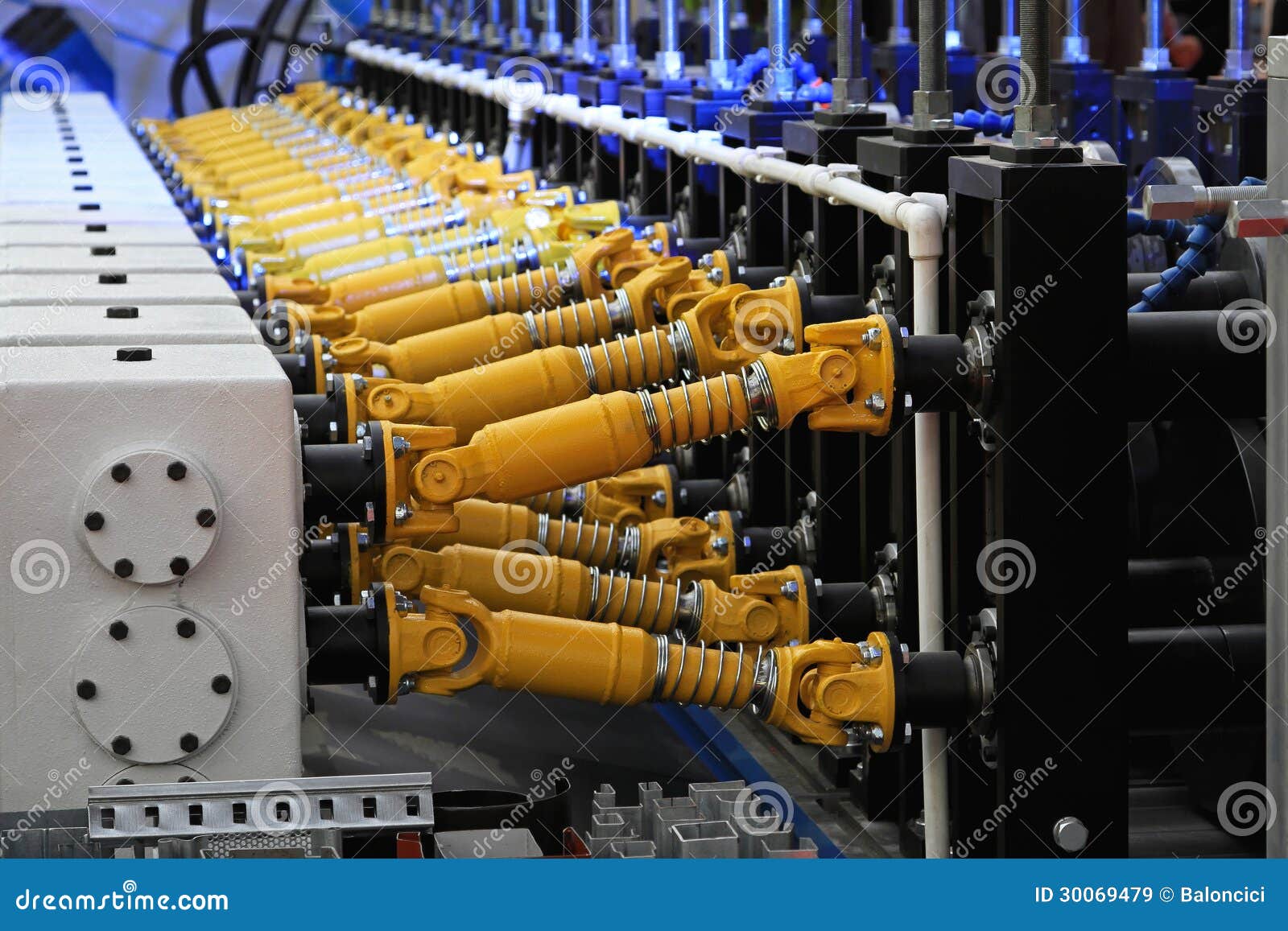 Roll forming steel stock image. Image of metal, factory - 30069479