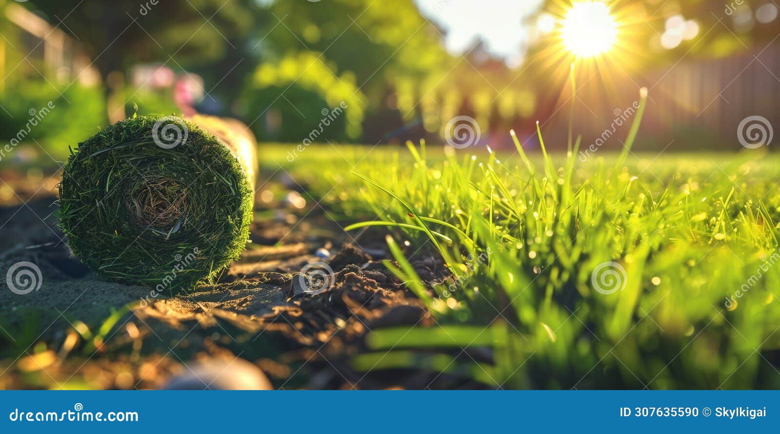 Roll of Grass in Field stock photo. Image of beauty - 307635590