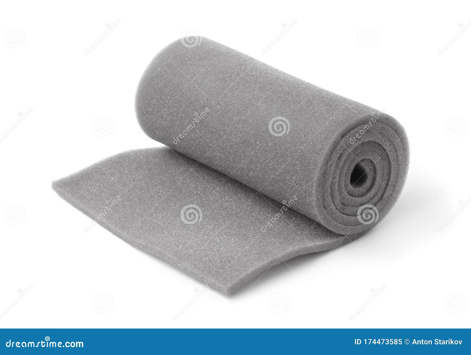 Roll of gray foam rubber stock image. Image of pores - 174473585
