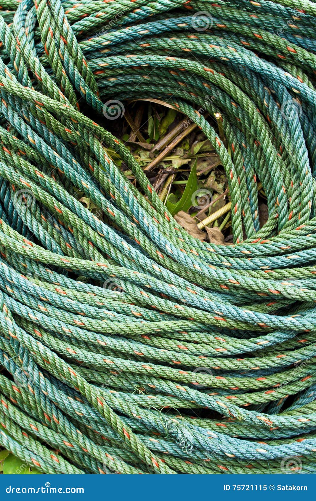 Roll of green nylon rope stock image. Image of material - 75721115