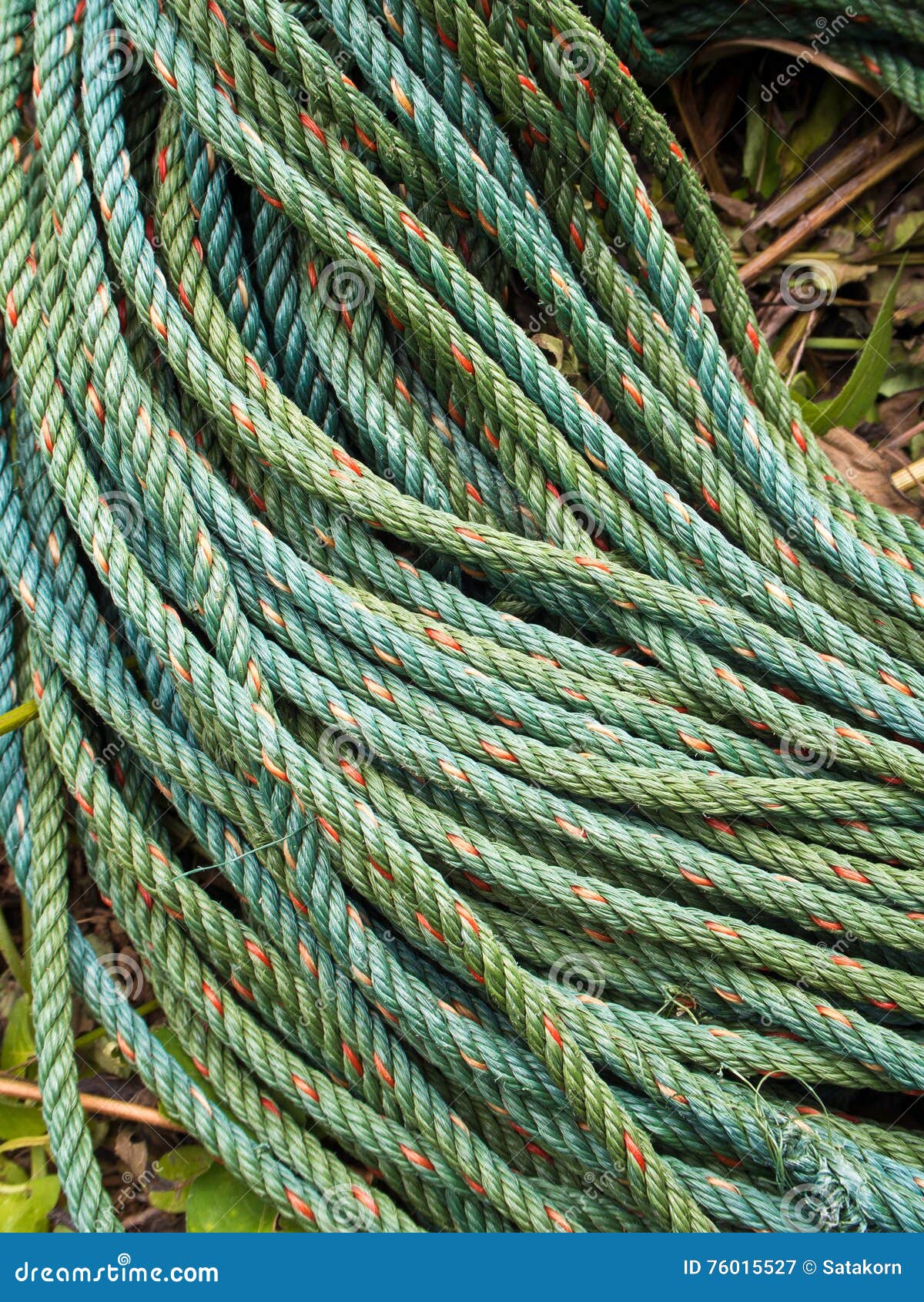 Roll of green nylon rope stock image. Image of spiral - 76015527