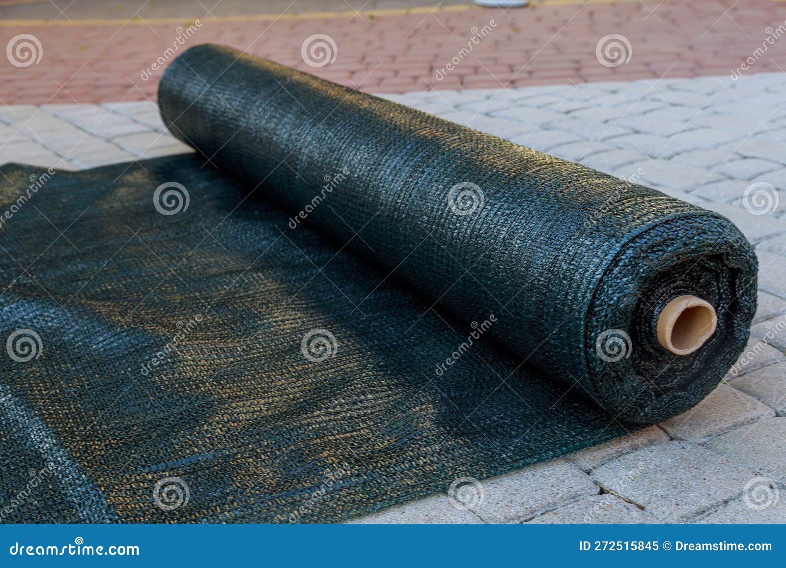 A Roll of Green Shading Net, Artificial Shading. Stock Image - Image of ...