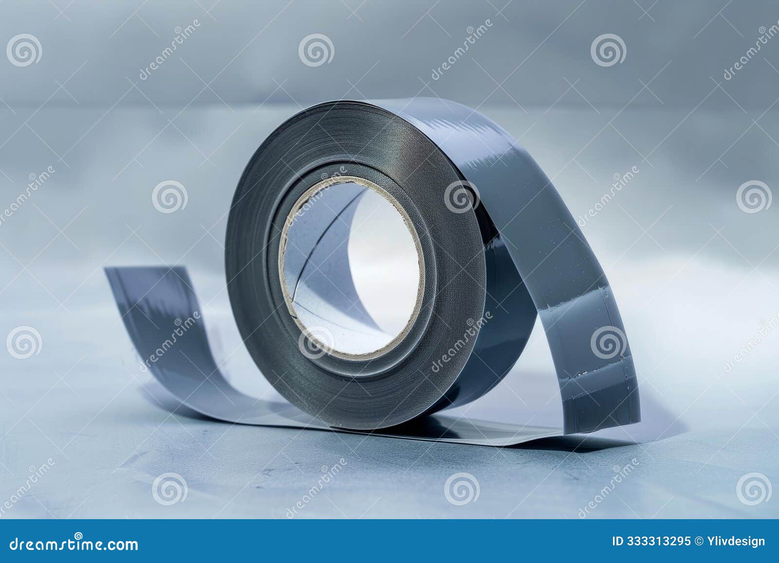 Roll of Grey Duct Tape Lying on Reflective Surface Stock Image - Image ...
