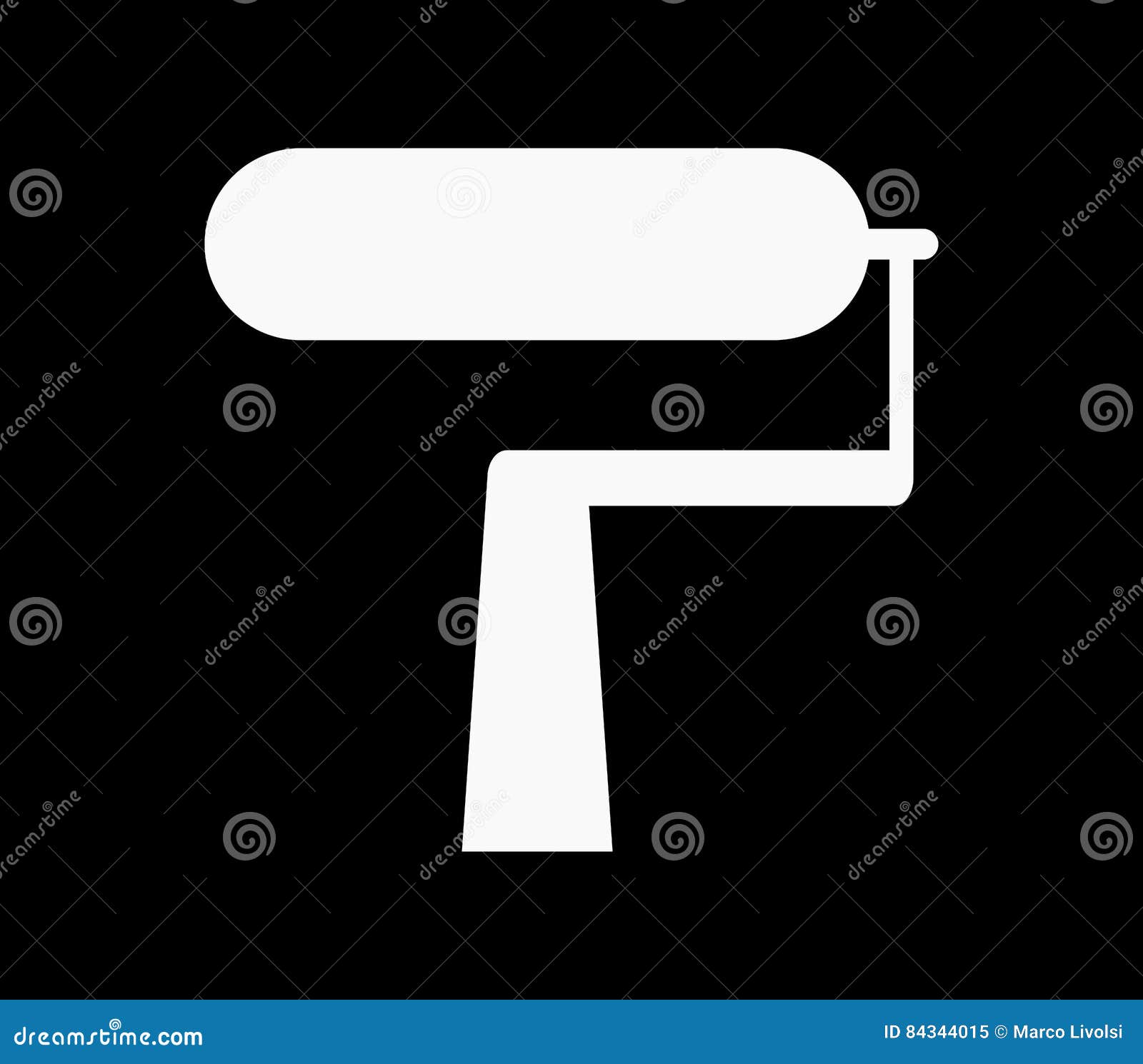 Roll Icon for Painting Illustrated Stock Illustration - Illustration of ...