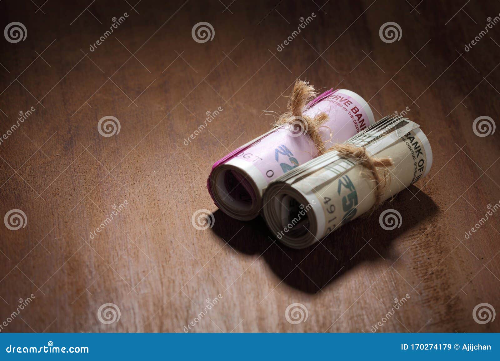 Roll Of Indian Rupees On White Royalty-Free Stock Photo | CartoonDealer ...