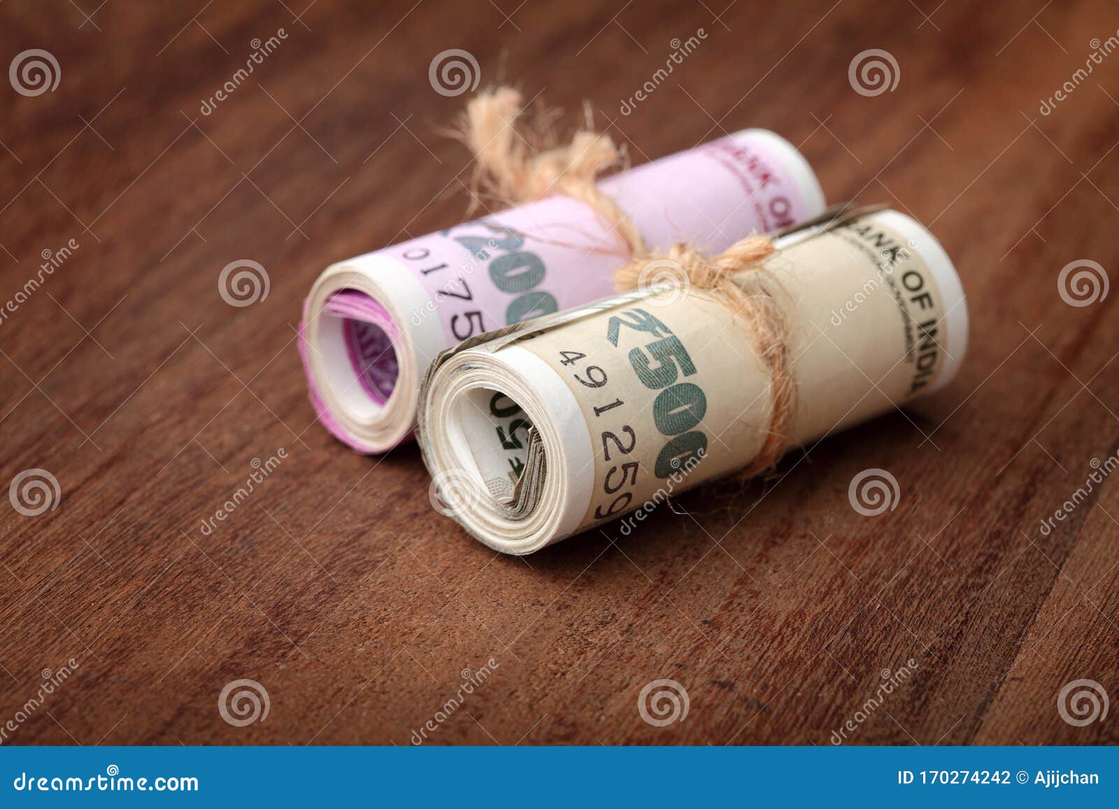 Roll Of Indian Rupees On White Royalty-Free Stock Photo | CartoonDealer ...