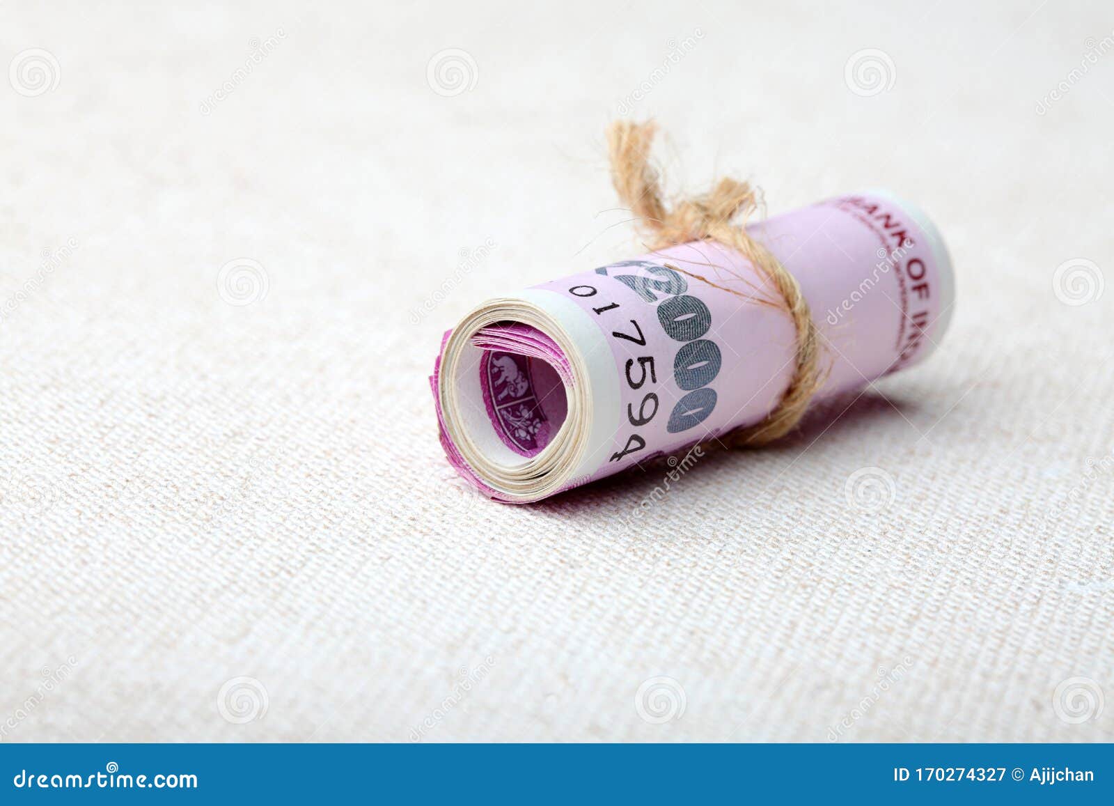 Roll Of Indian Rupees On White Royalty-Free Stock Photo | CartoonDealer ...