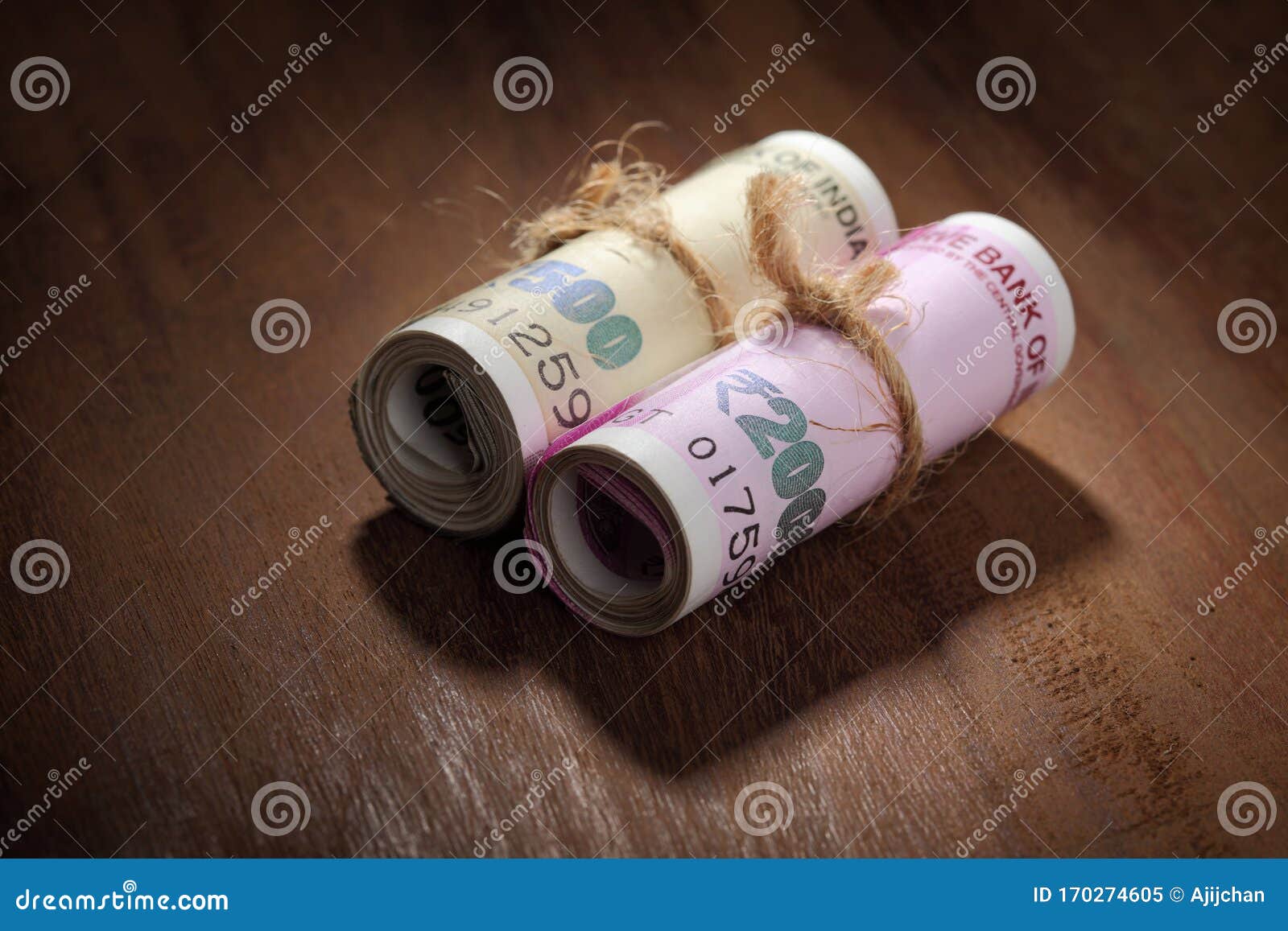 Roll Of Indian Rupees On White Royalty-Free Stock Photo | CartoonDealer ...