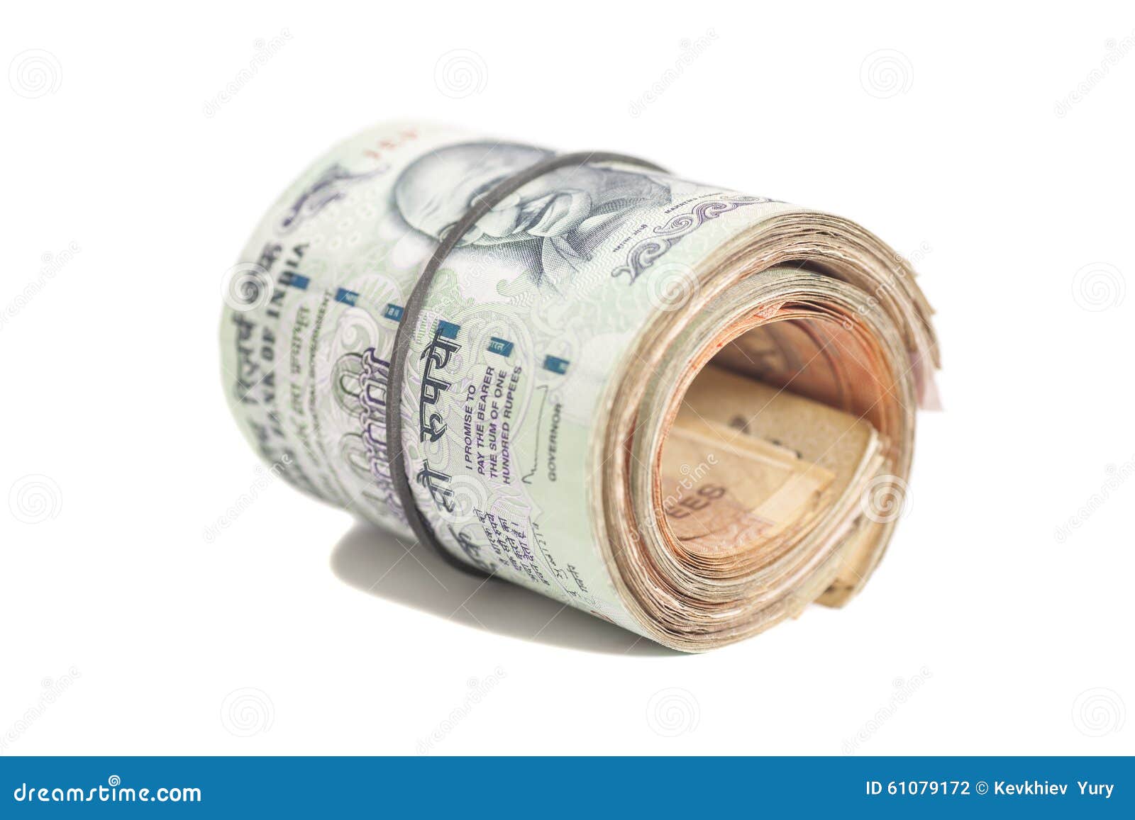 Roll of Indian rupees stock photo. Image of lots, indian - 61079172