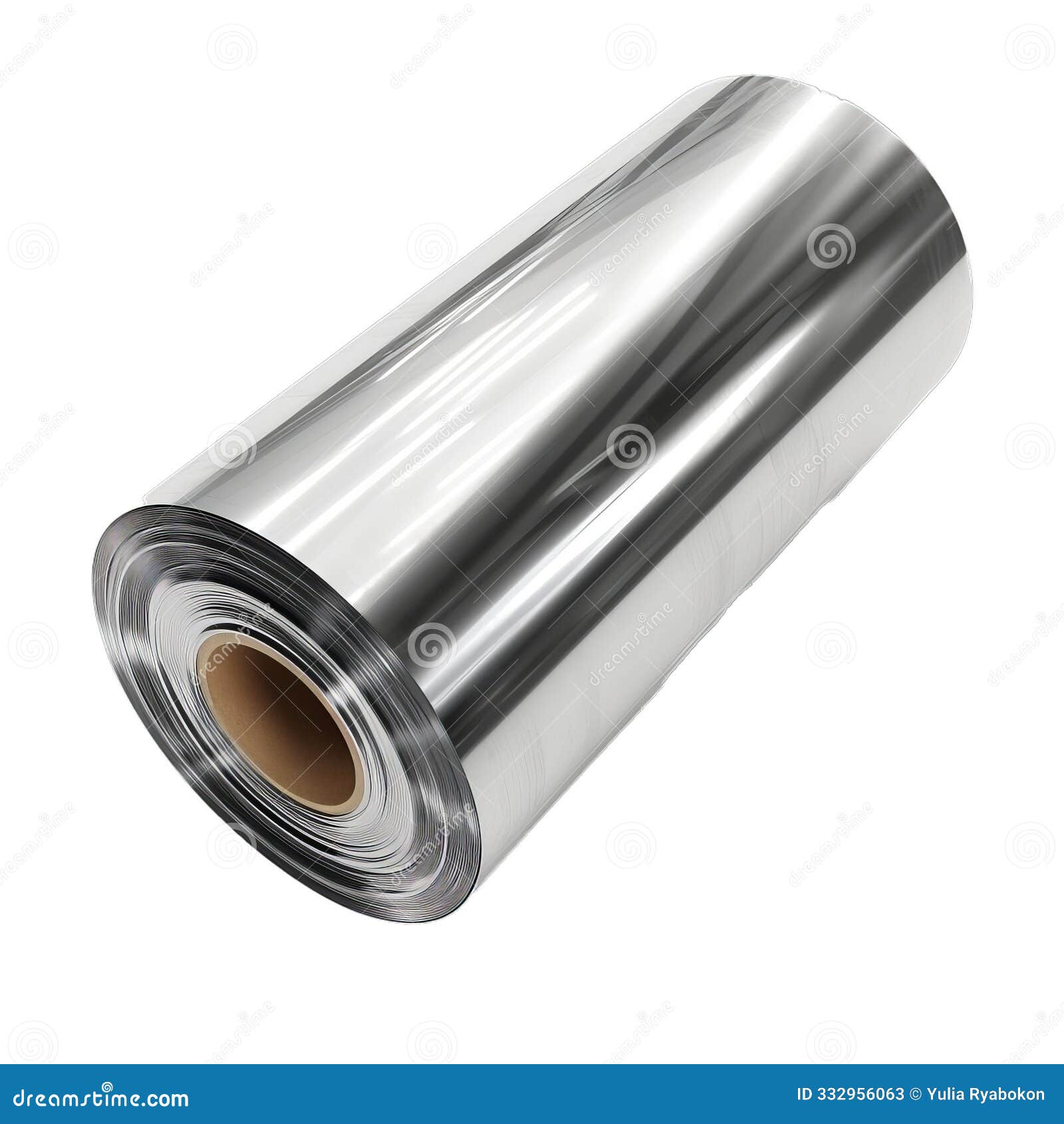 Roll of Industrial Strength Aluminum Foil Reflecting Light Stock Image ...