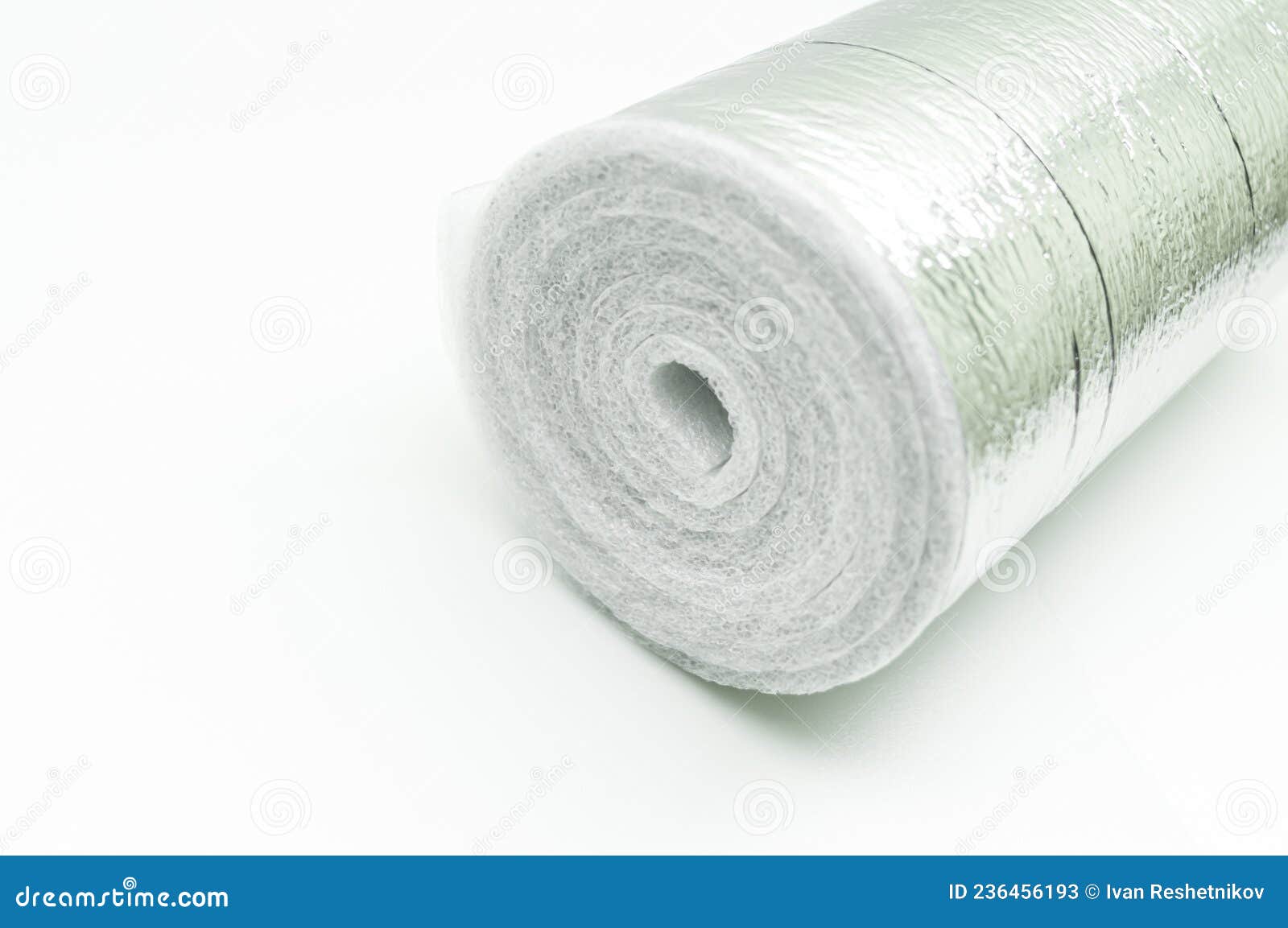 A Roll of Insulation Made of Foamed Polyethylene with Aluminum Foil ...