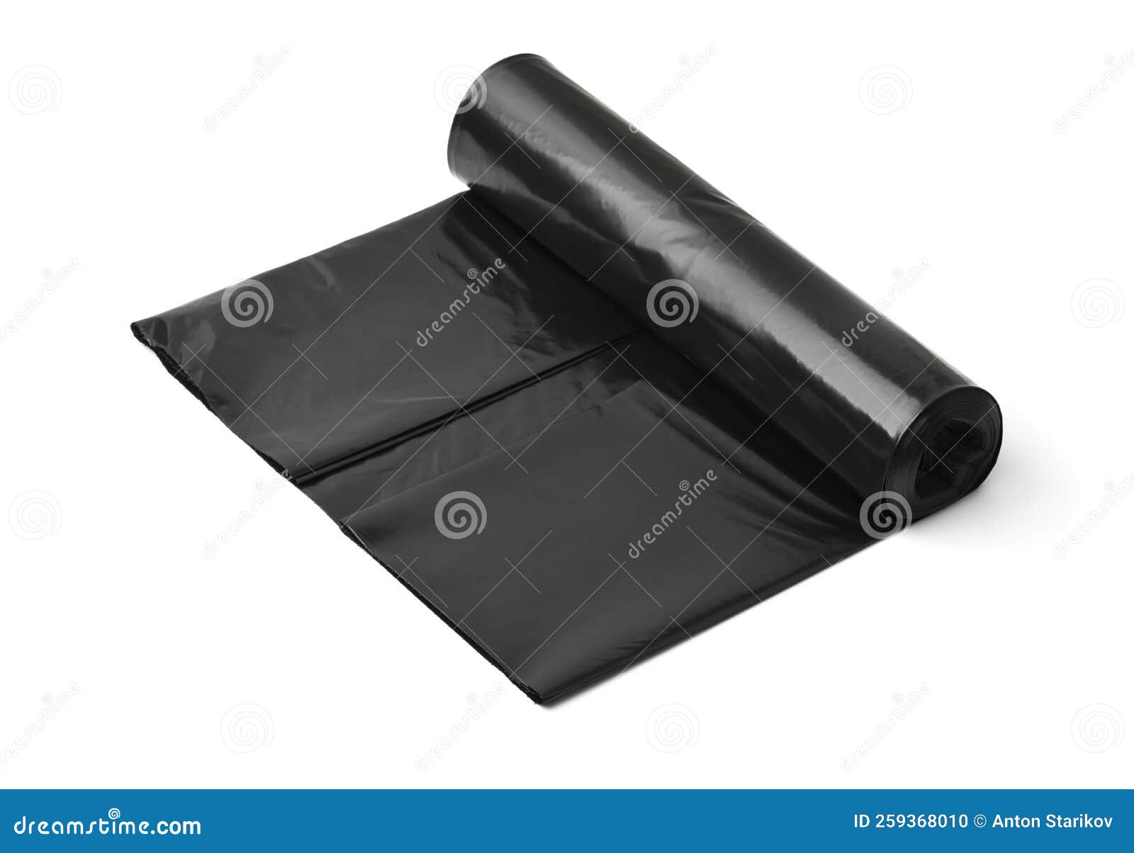 Roll of Large Black Plastic Garbage Bags Stock Photo - Image of ...