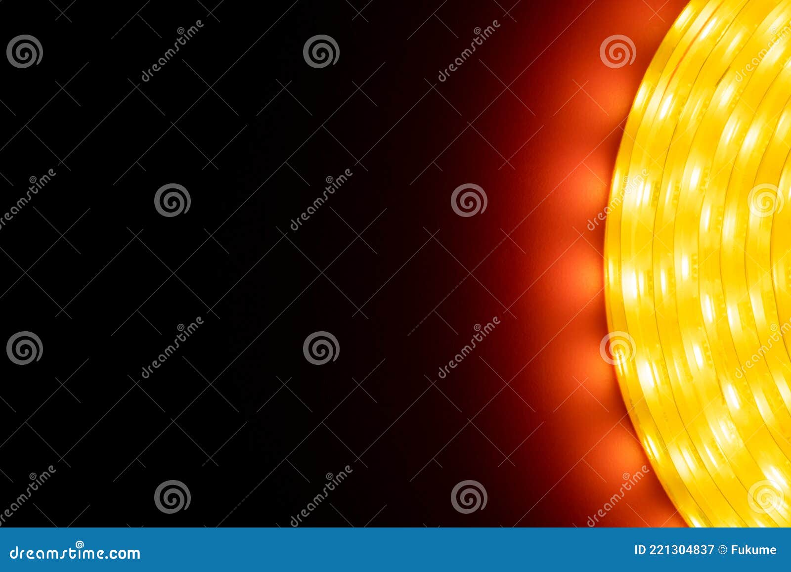 A Roll of LED Decorative Tape, Coil Diode Strip Copy Space Stock Image ...