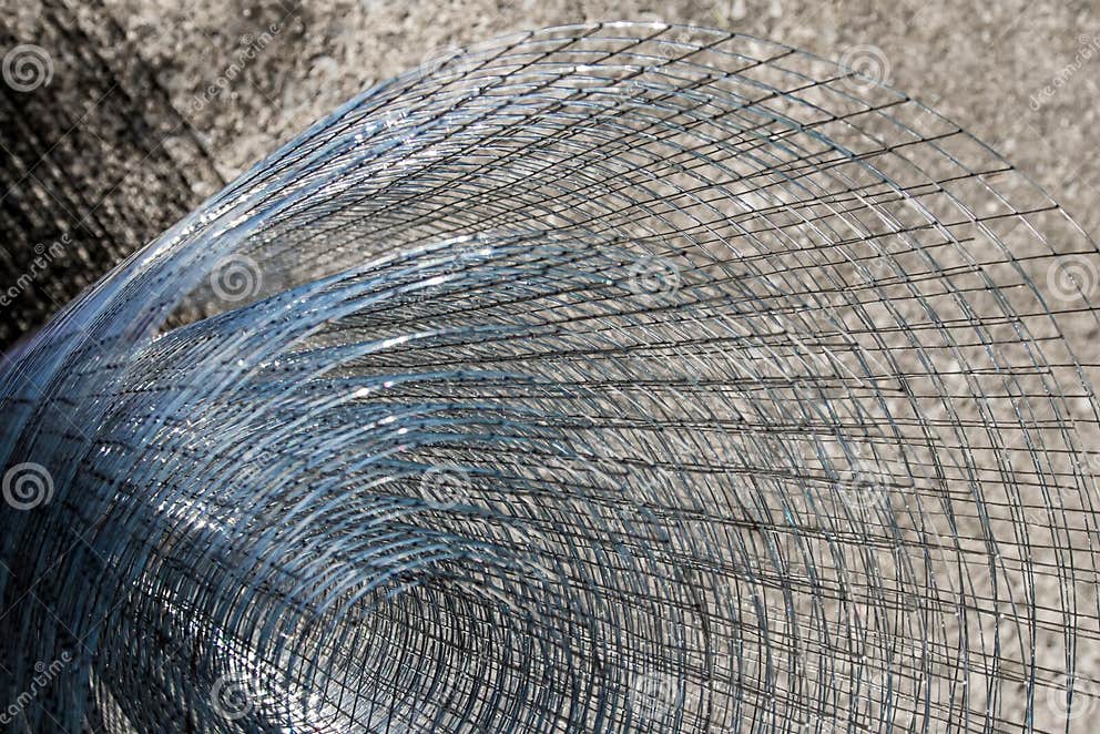 Roll Loose Shiny Thin Wire Grating Stock Photo - Image of metallic ...