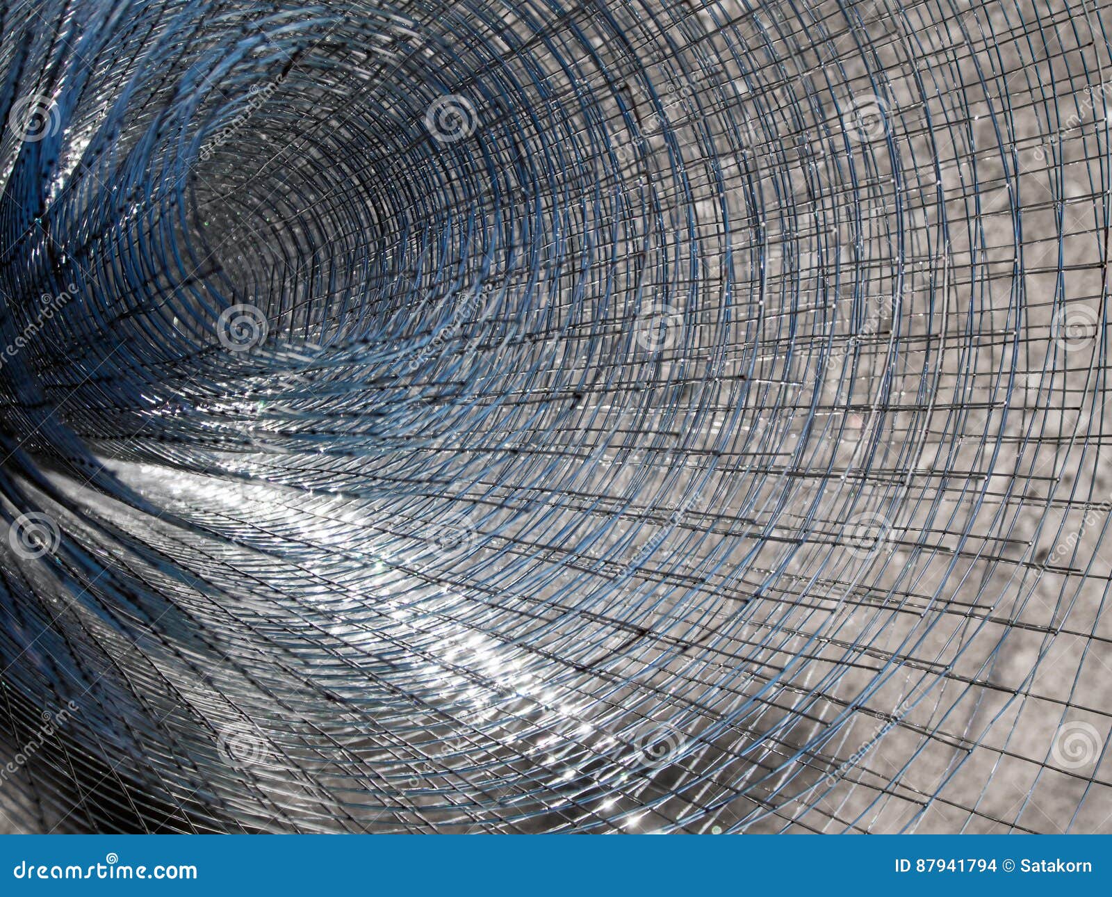 Roll Loose Shiny Thin Wire Grating Stock Photo - Image of grid, mesh ...