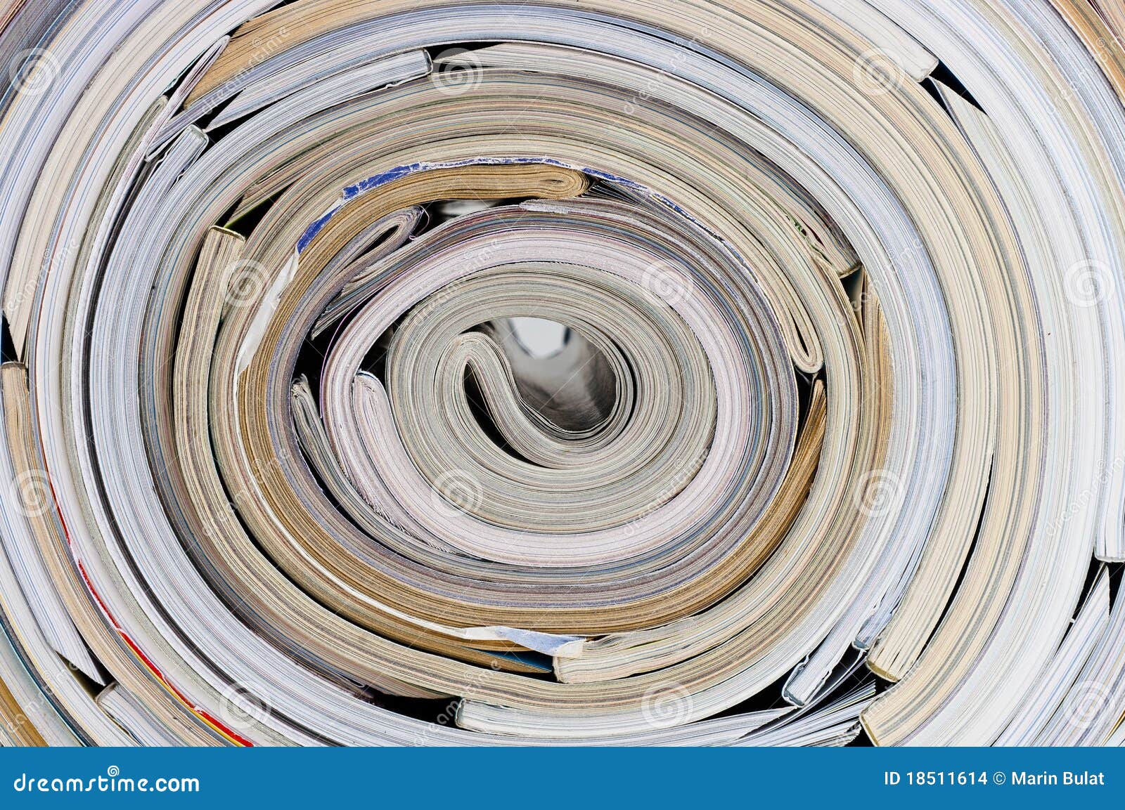 Roll of magazines stock photo. Image of education, folded - 18511614