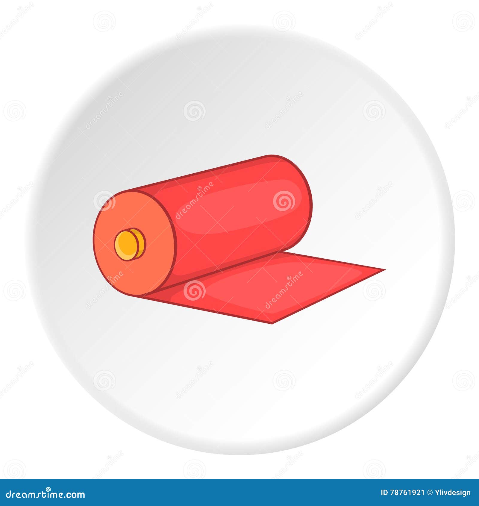 Roll of Material Icon, Flat Style Stock Vector - Illustration of icon ...