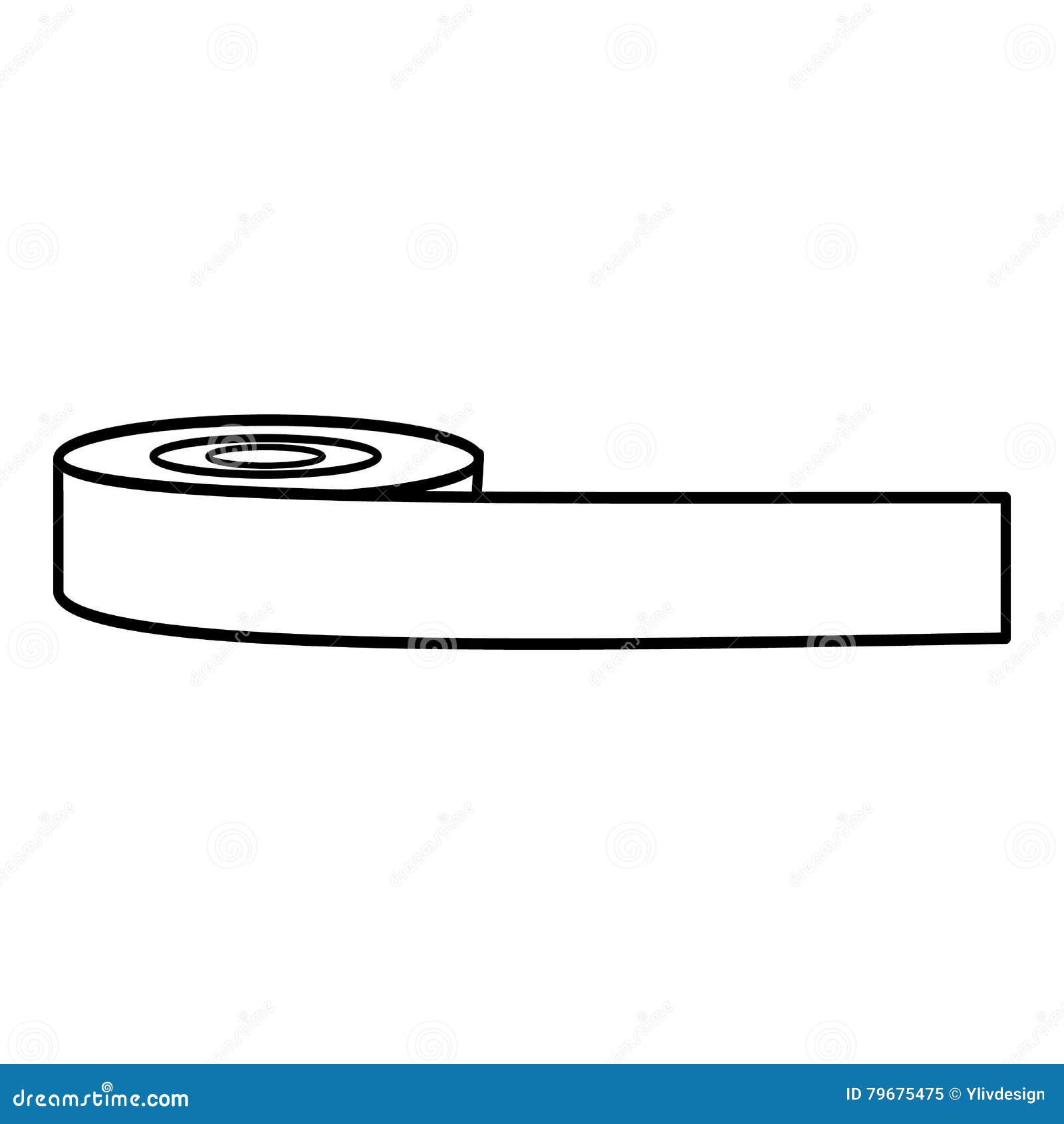 Roll of Material Icon, Outline Style Stock Vector - Illustration of ...