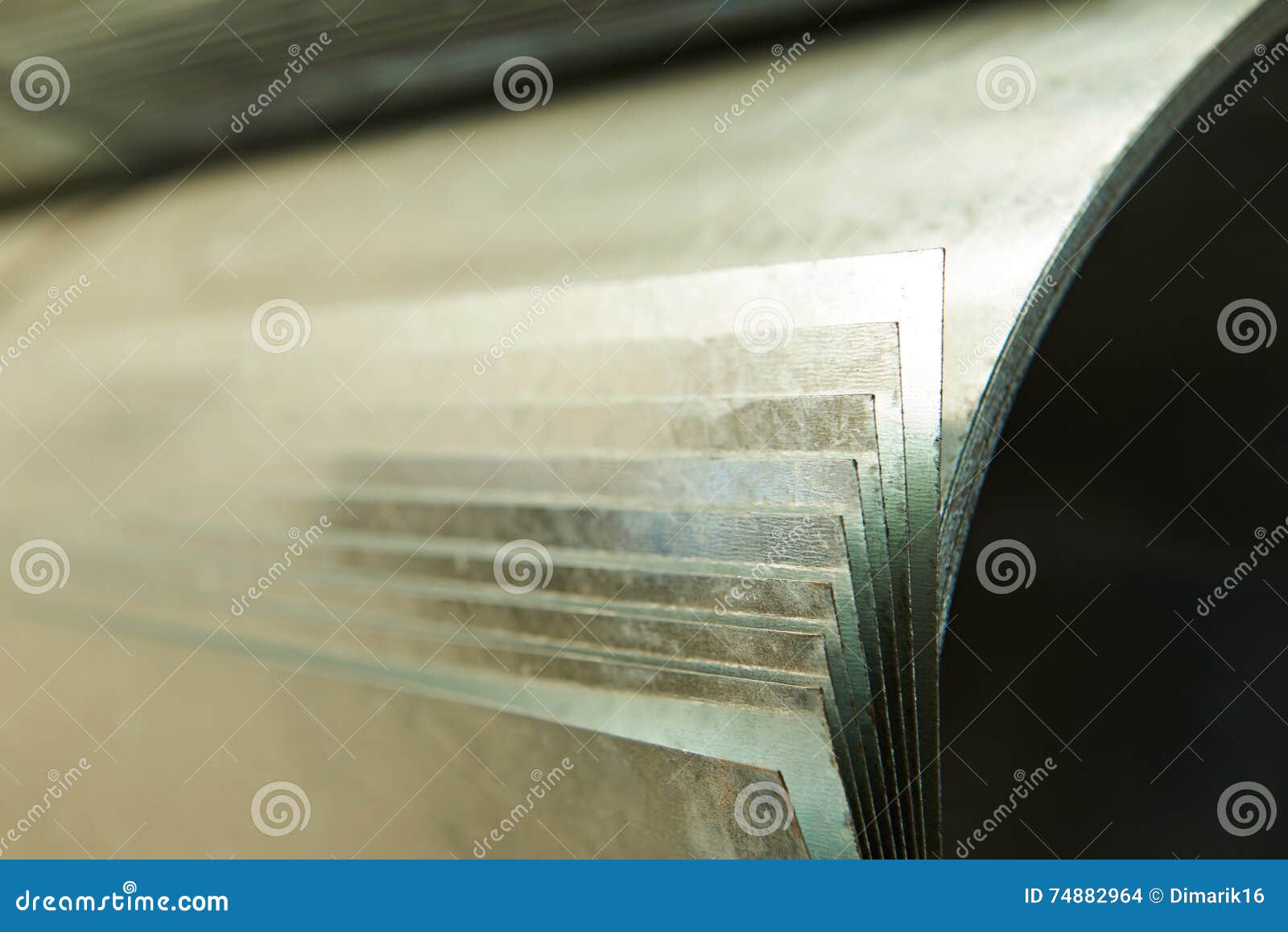 Roll of metal sheet stock photo. Image of alloy, building - 74882964