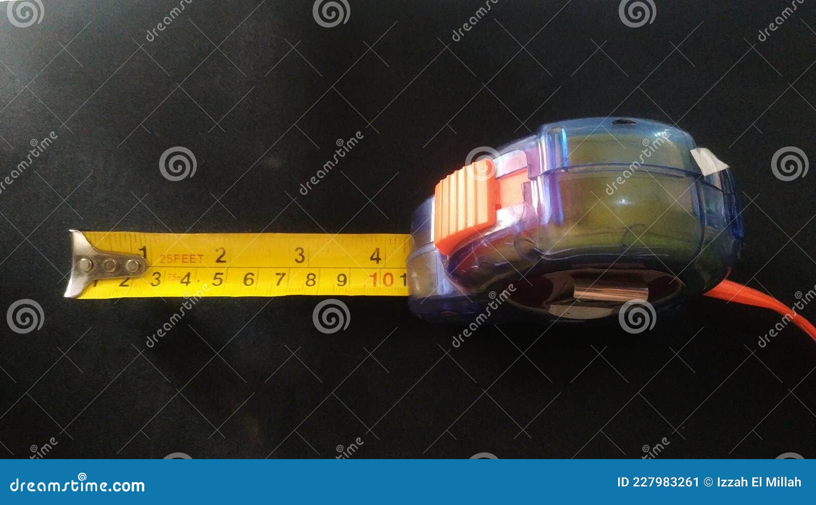 Roll Meter on Black Background, Carpentry, Measuring Tools, Nobody ...