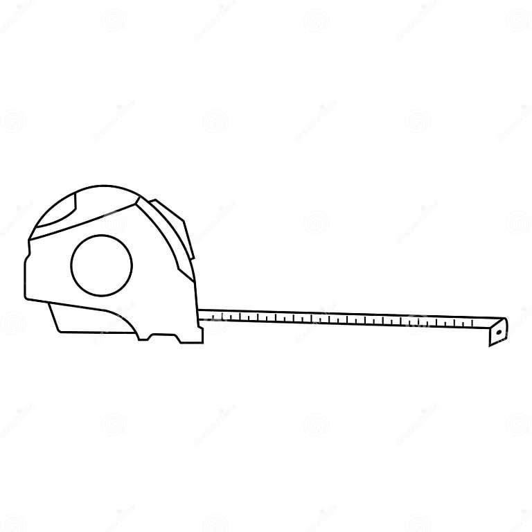 Roll meter icon stock vector. Illustration of inches - 277673869