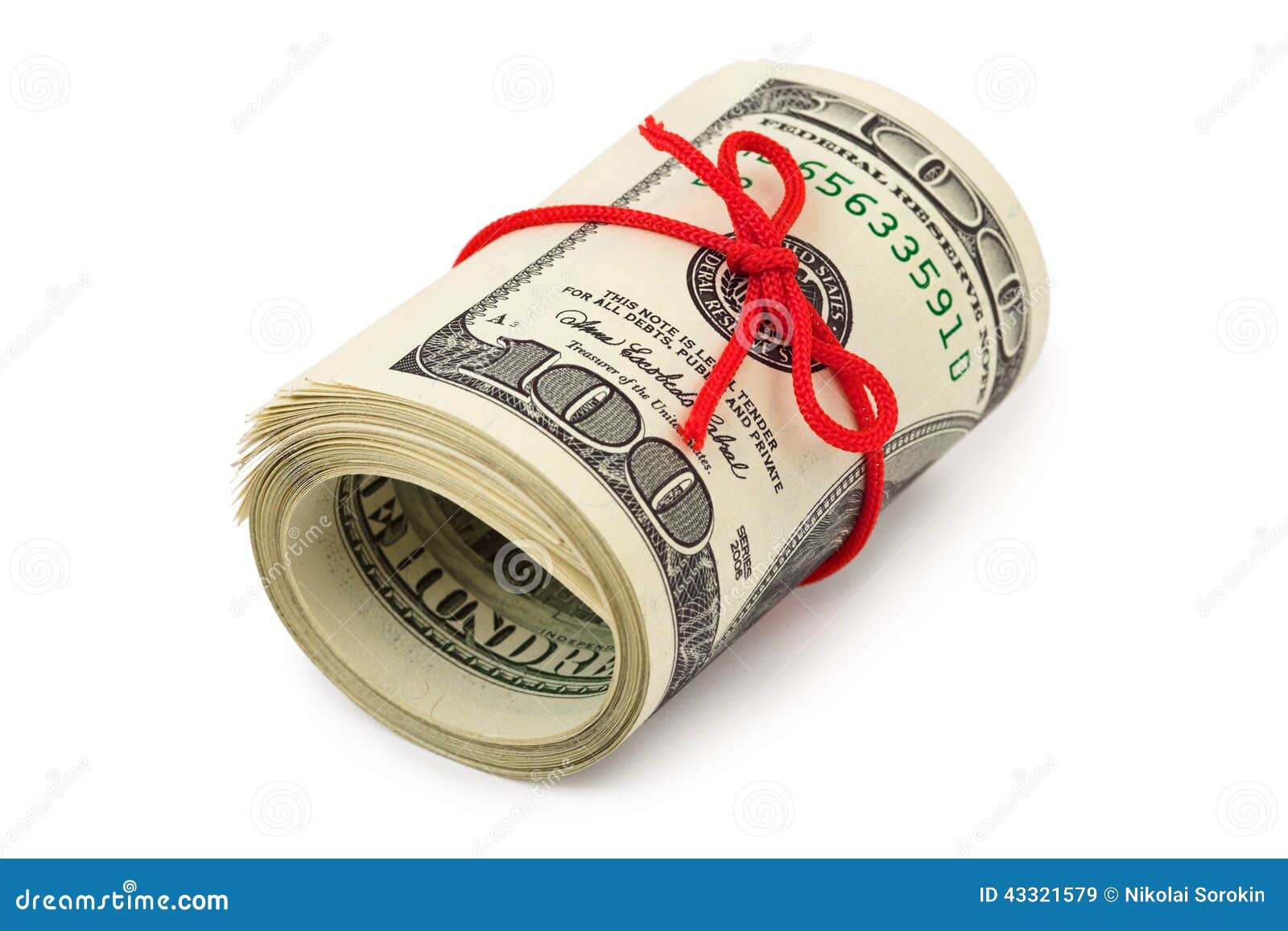 Roll of money and bow stock image. Image of abstract - 43321579