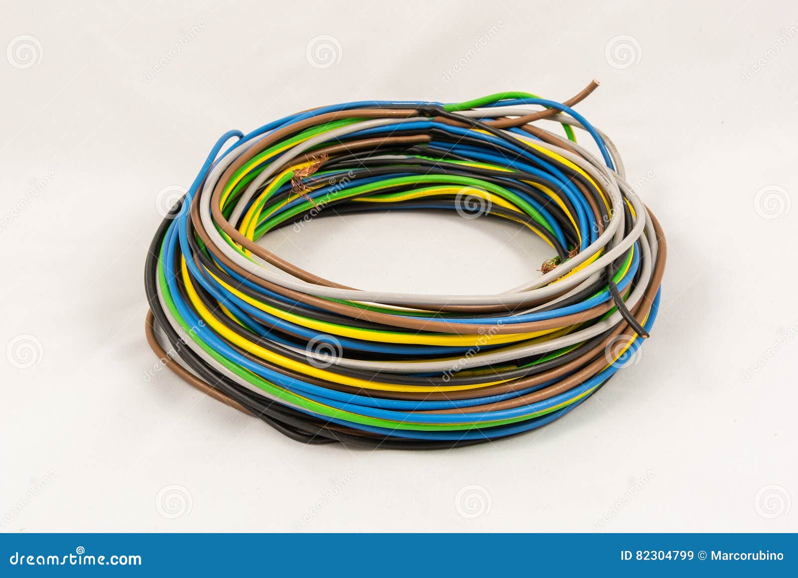 Roll of Multicolored Electric Cables Stock Image - Image of blue ...